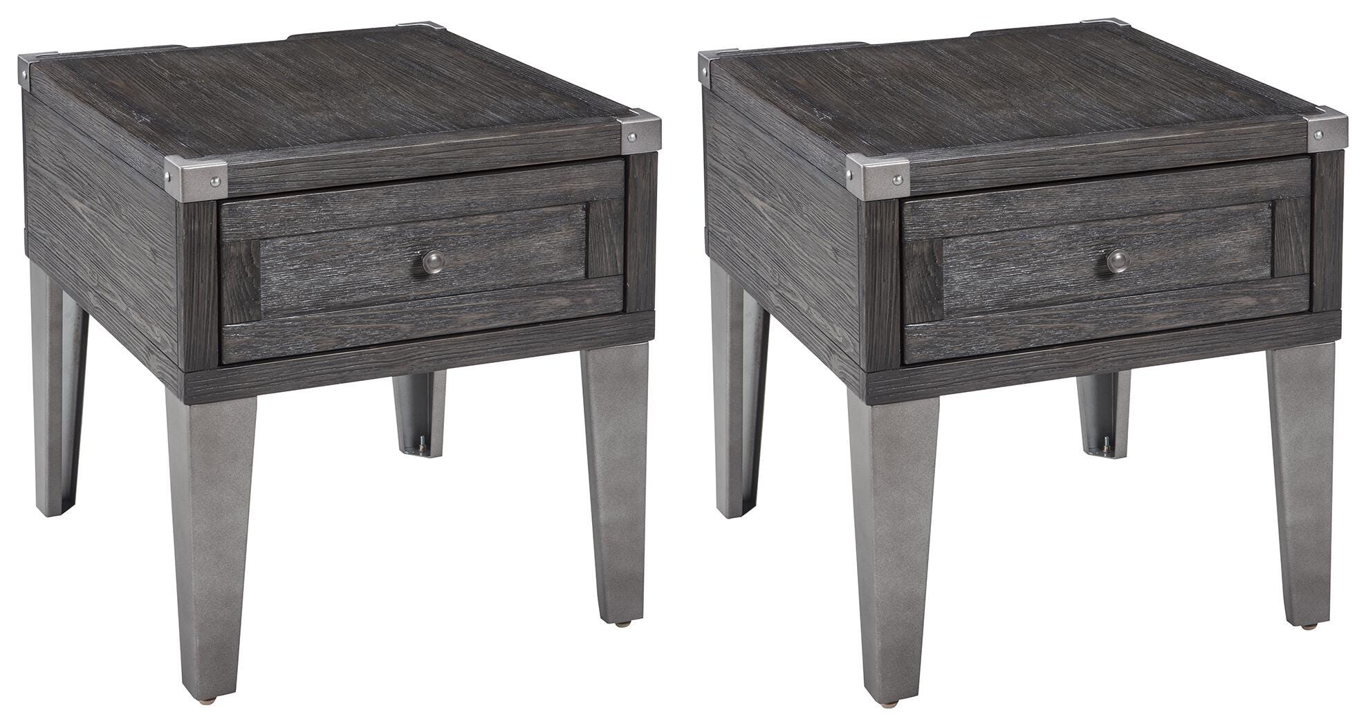 Click here for Todoe 2 End Tables  Dark Gray prices