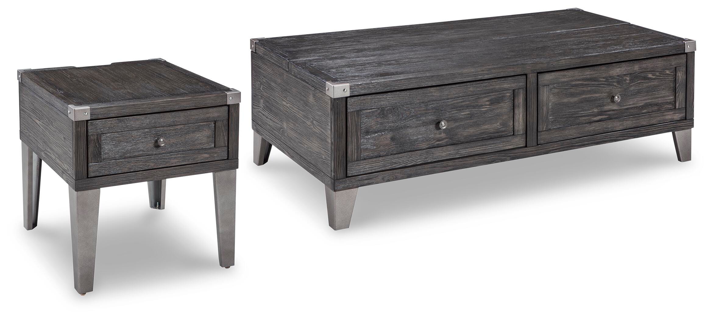 Click here for Todoe Coffee Table with 1 End Table  Dark Gray prices
