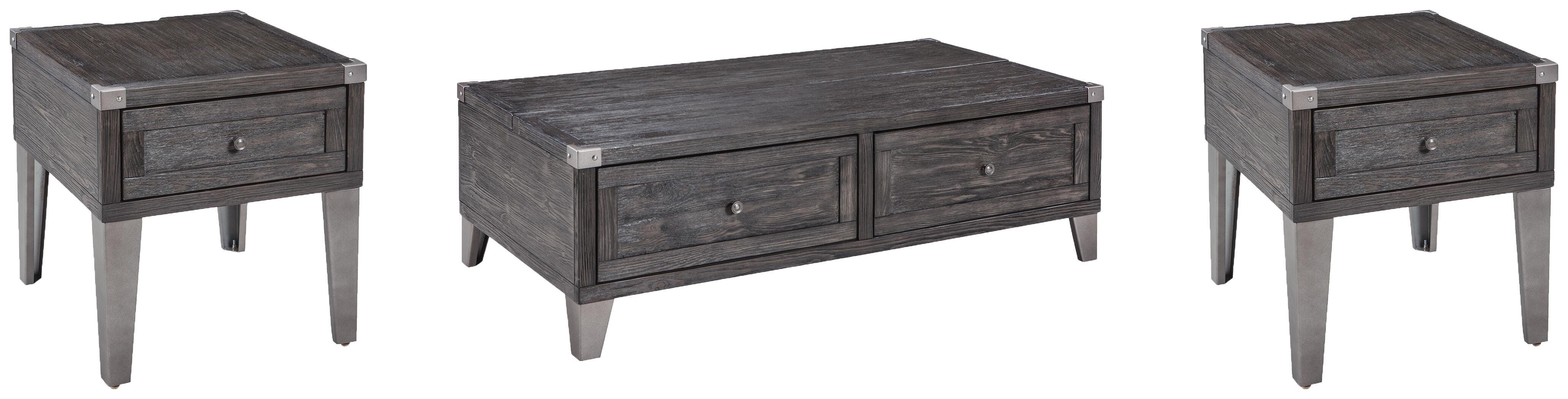 Click here for Todoe Coffee Table with 2 End Tables  Dark Gray prices
