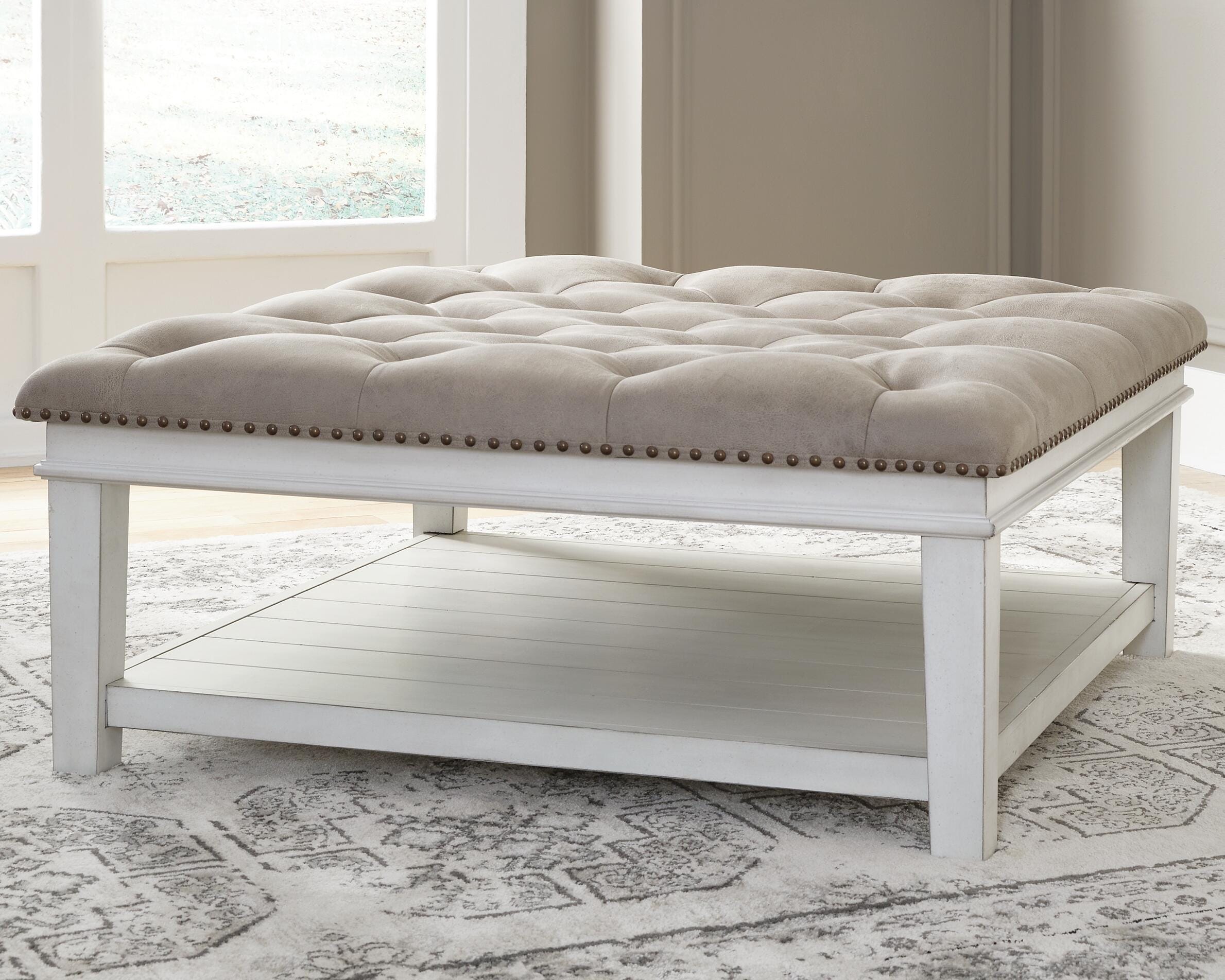 Click here for Kanwyn Upholstered Ottoman Coffee Table  Grayish B... prices