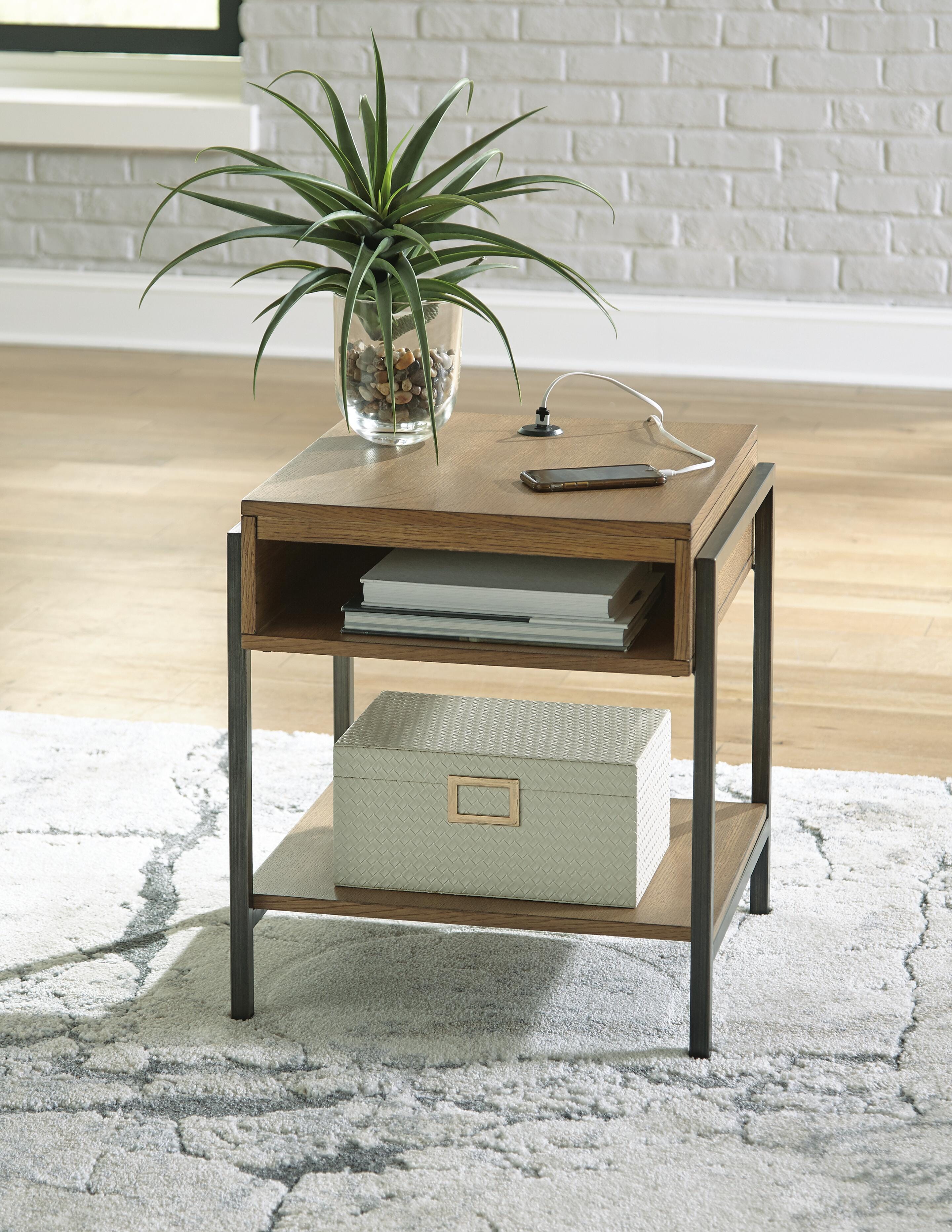 Click here for Fridley End Table  Brown/Black prices