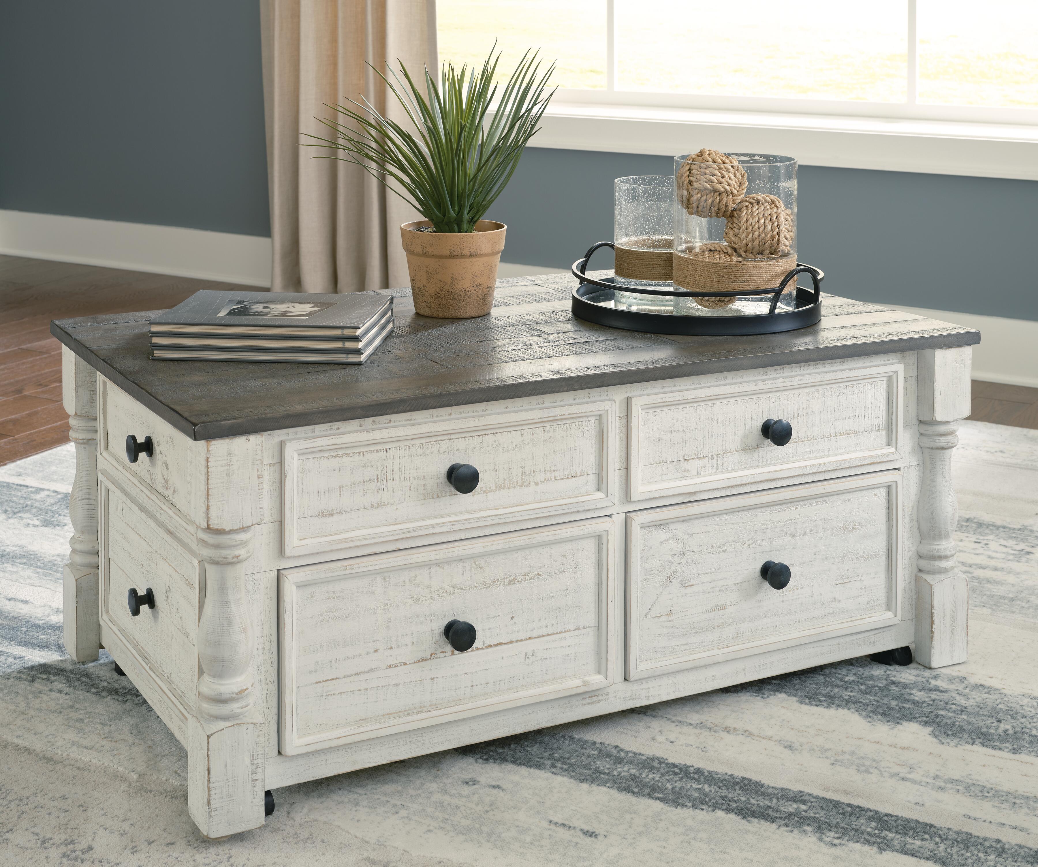 Click here for Havalance Lift-Top Coffee Table  White/Gray prices