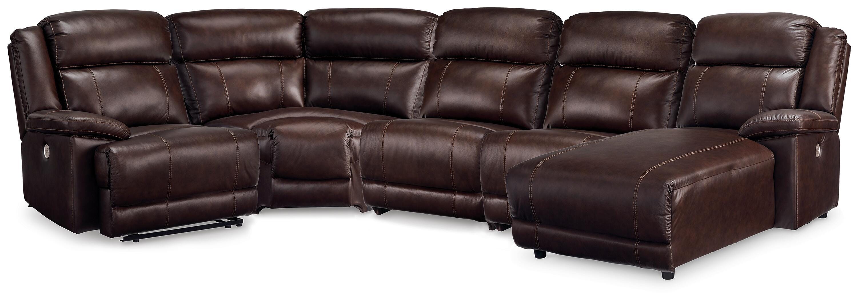 Click here for VonKurt 5-Piece Power Leather Reclining Modular Se... prices
