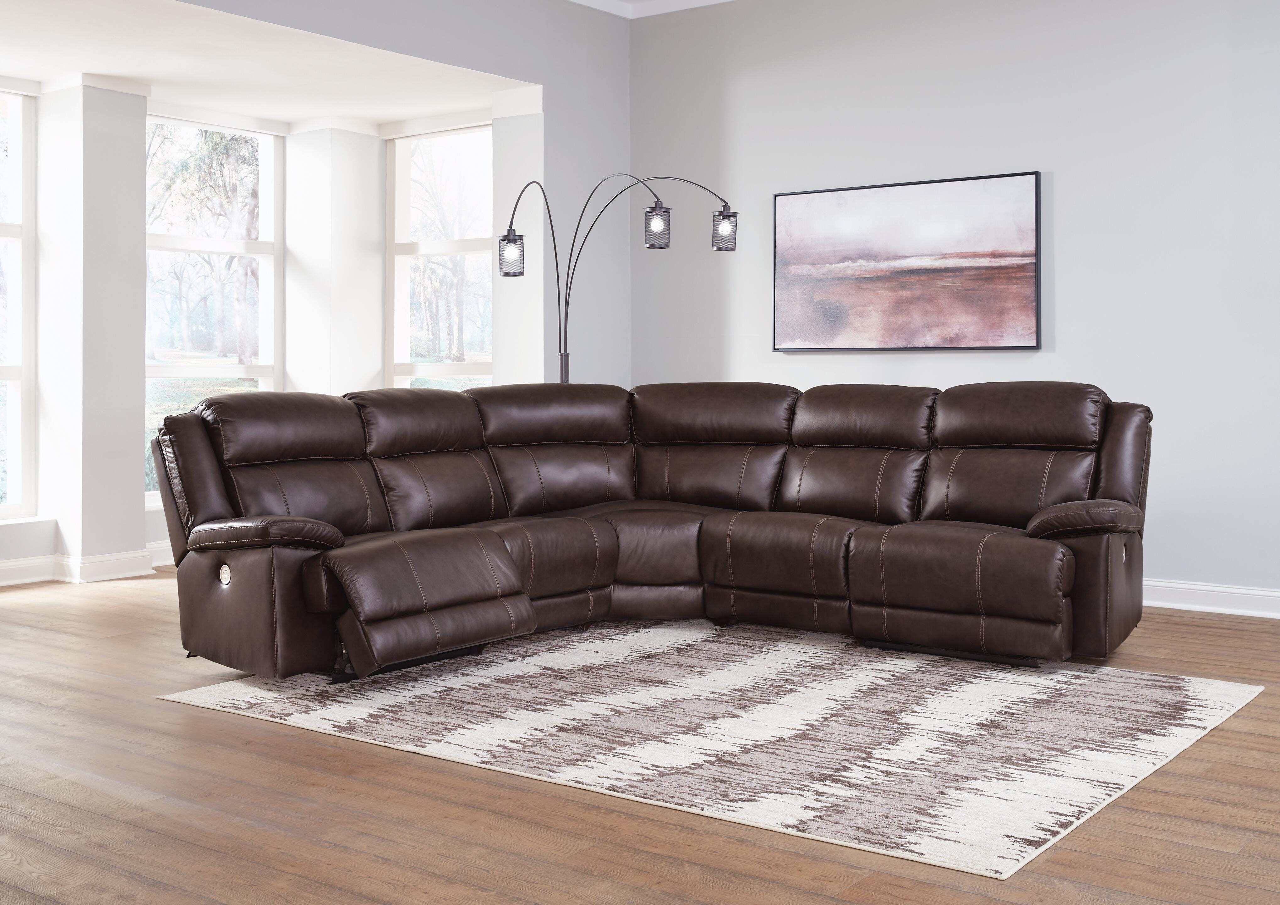Click here for VonKurt 5-Piece Power Leather Reclining Modular Se... prices