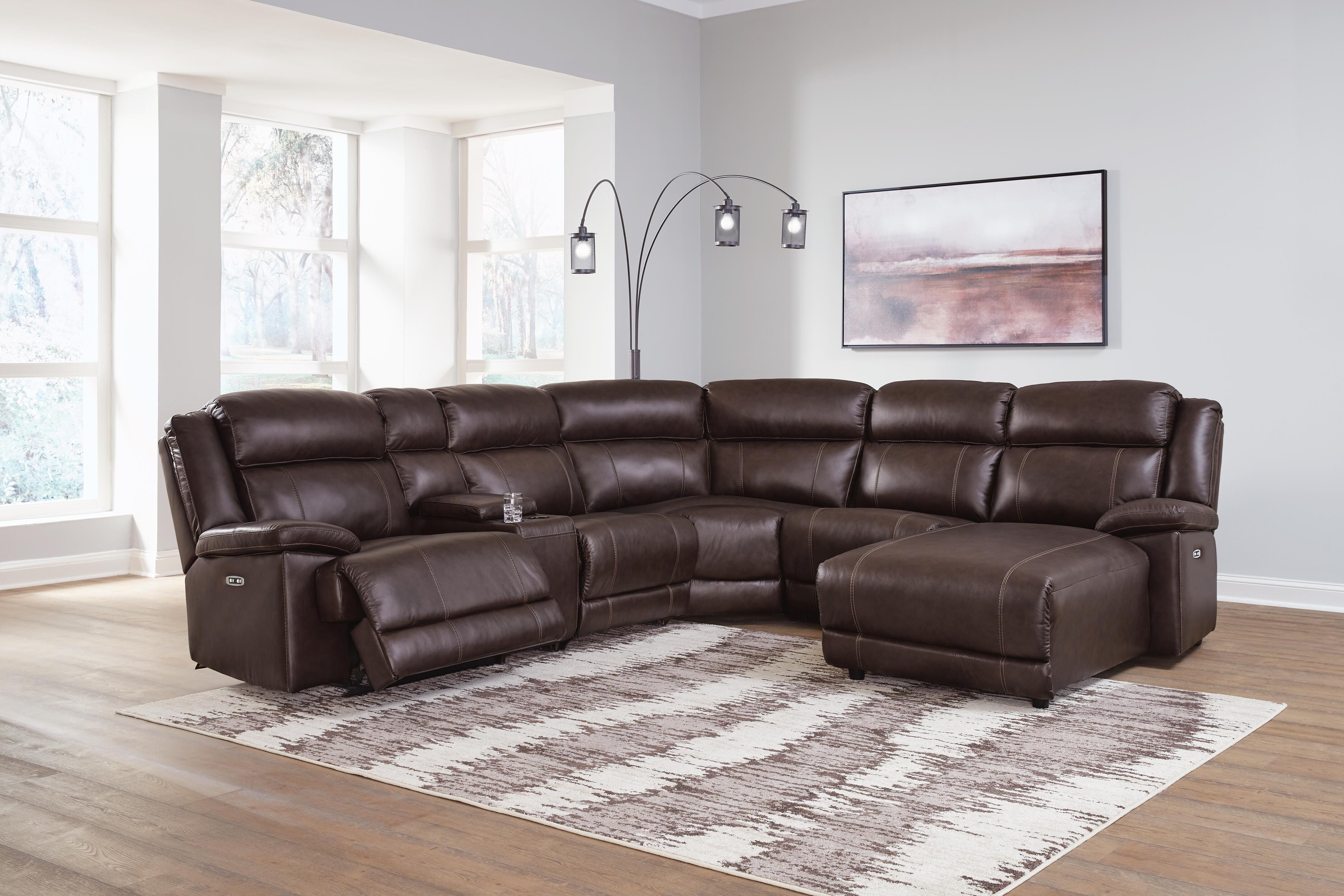 Click here for VonKurt 6-Piece Power Leather Reclining Modular Se... prices
