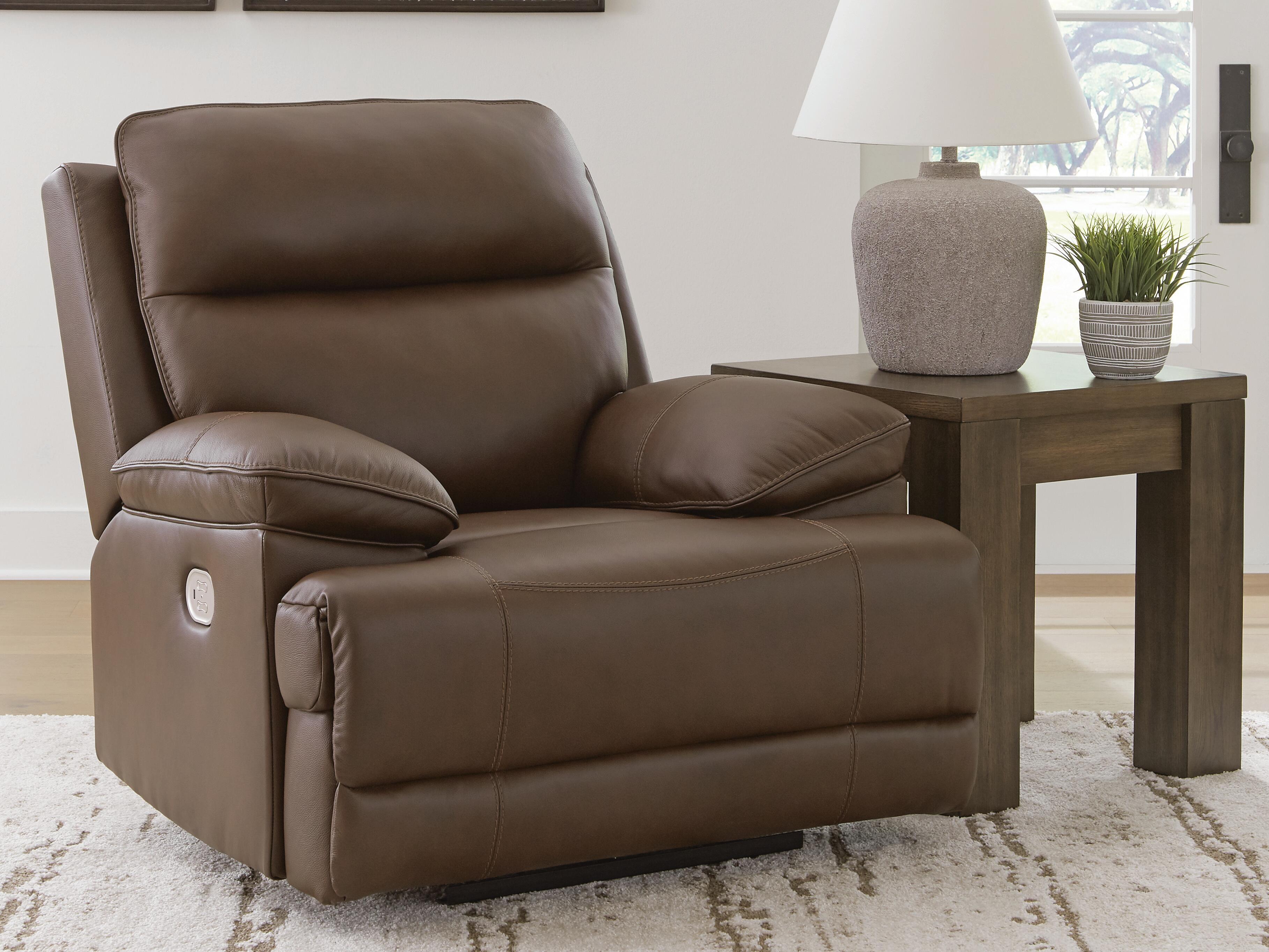 Click here for VonRyan Dual Power Leather Recliner Leather  Tobac... prices