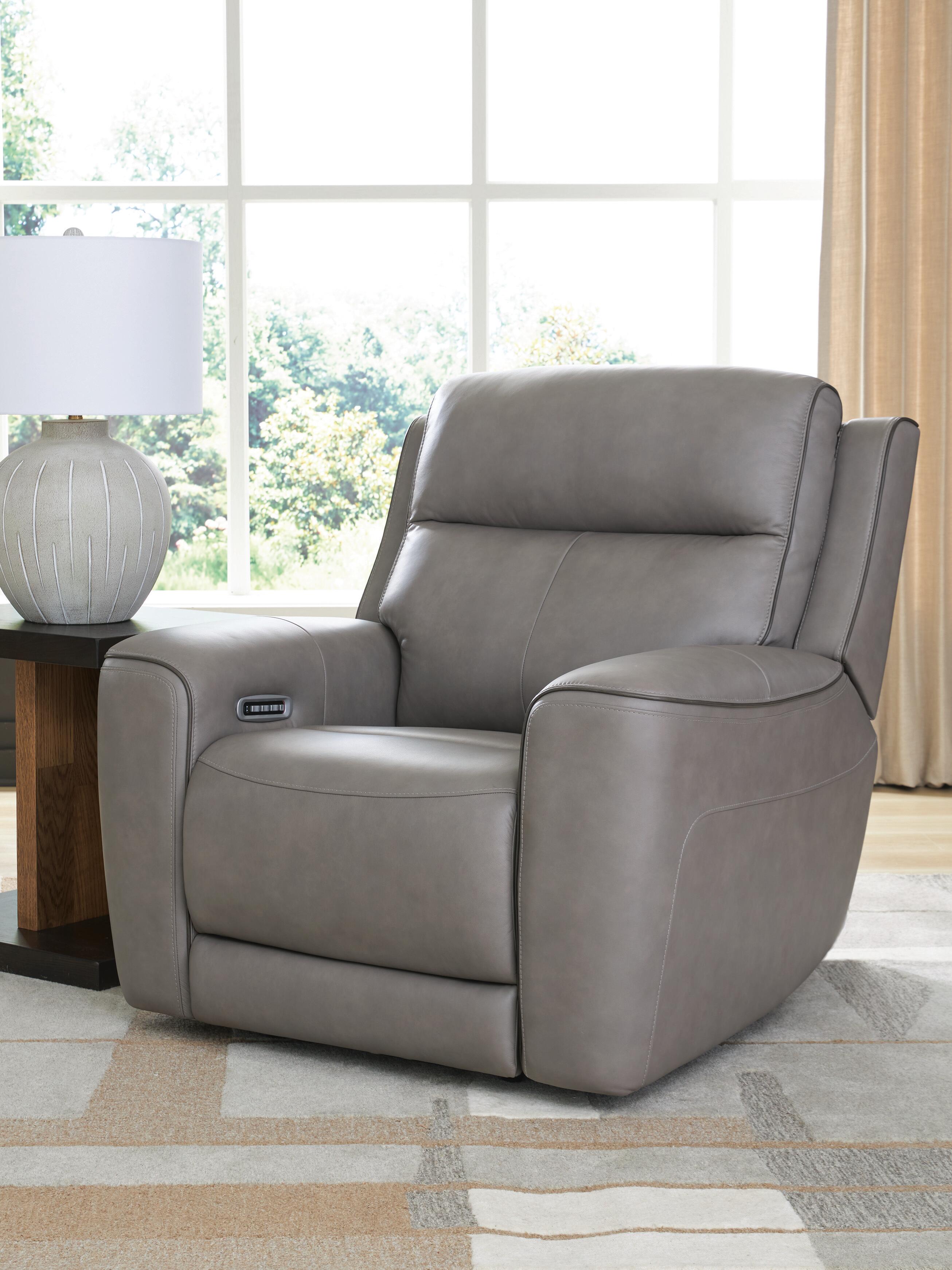 Click here for 5Z-Relaxation Dual Power Leather Recliner Leather... prices