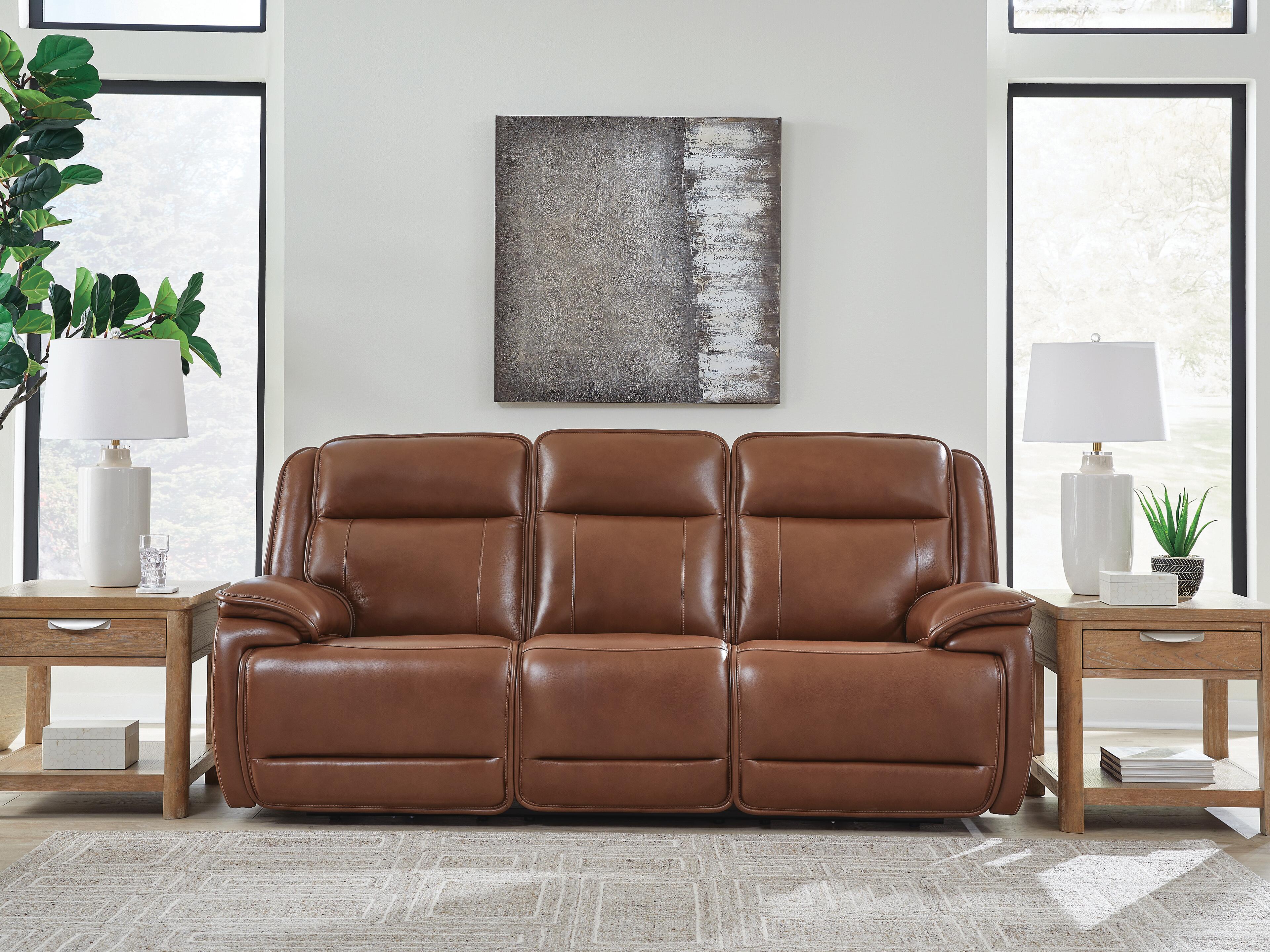Click here for Healy Pier Dual Power Leather Reclining Sofa Leath... prices