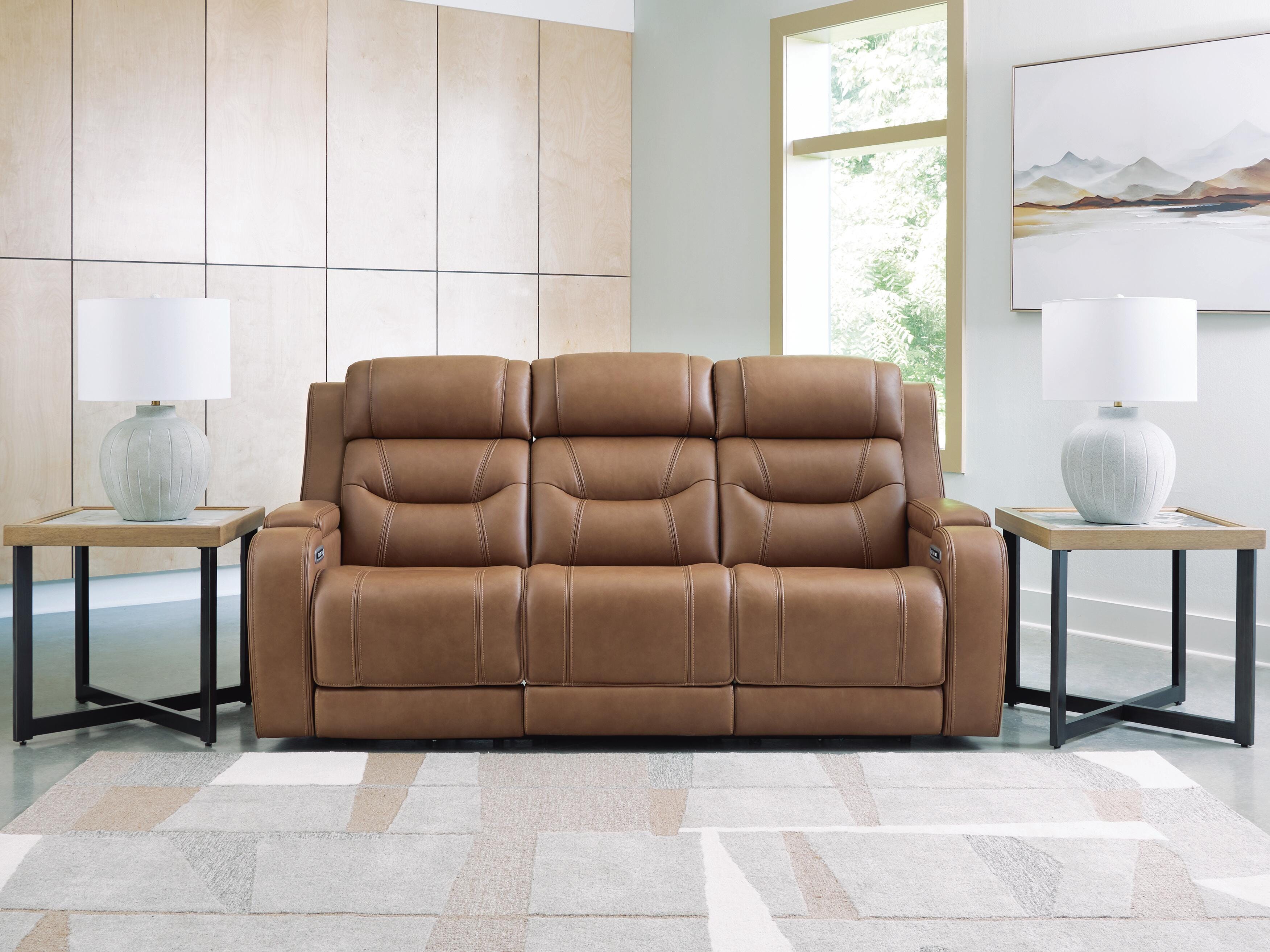 Click here for Dreamer Dual Power Leather Reclining Sofa with Aud... prices