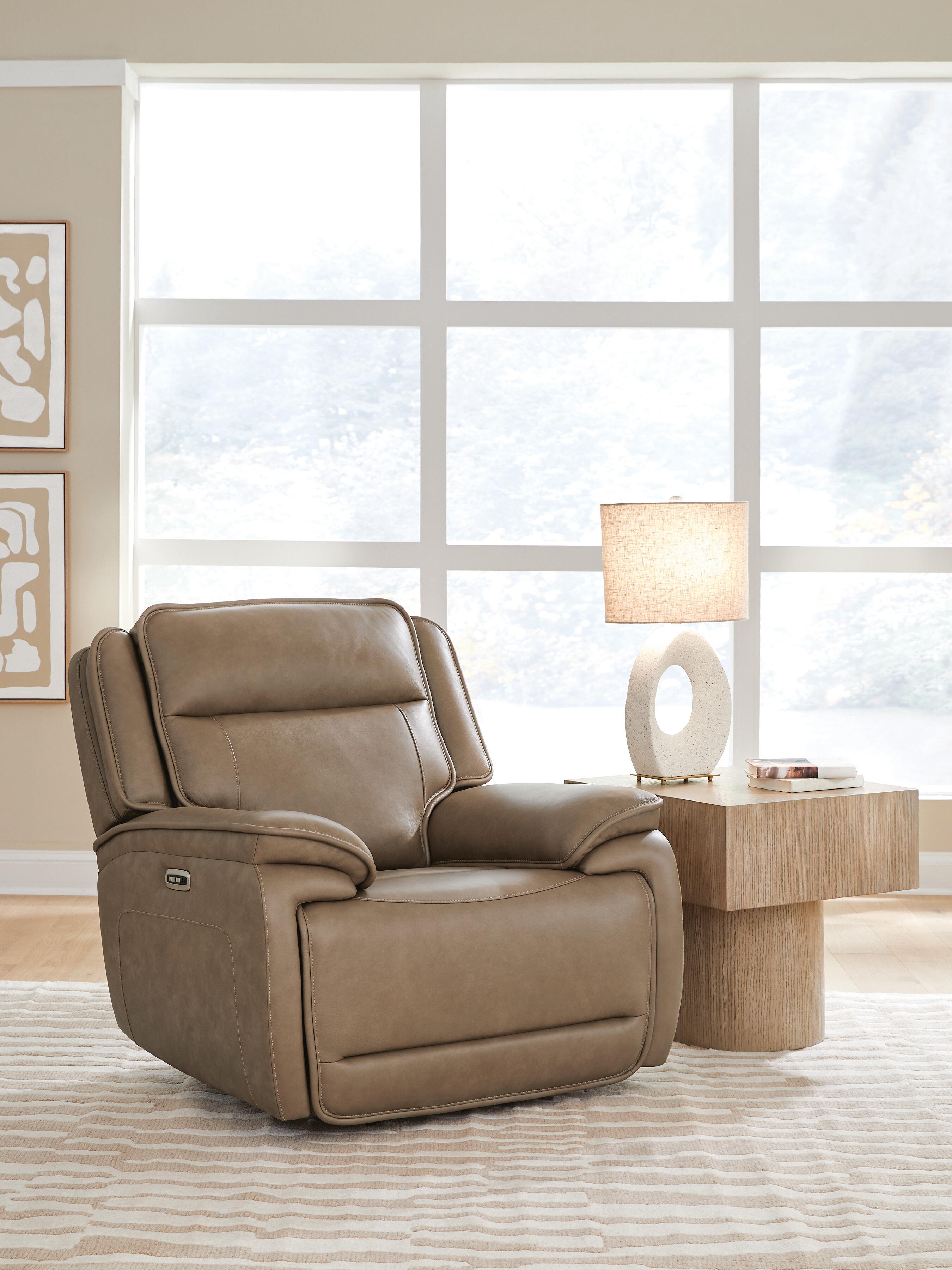Click here for Malcesine Dual Power Leather Recliner Leather  Sah... prices