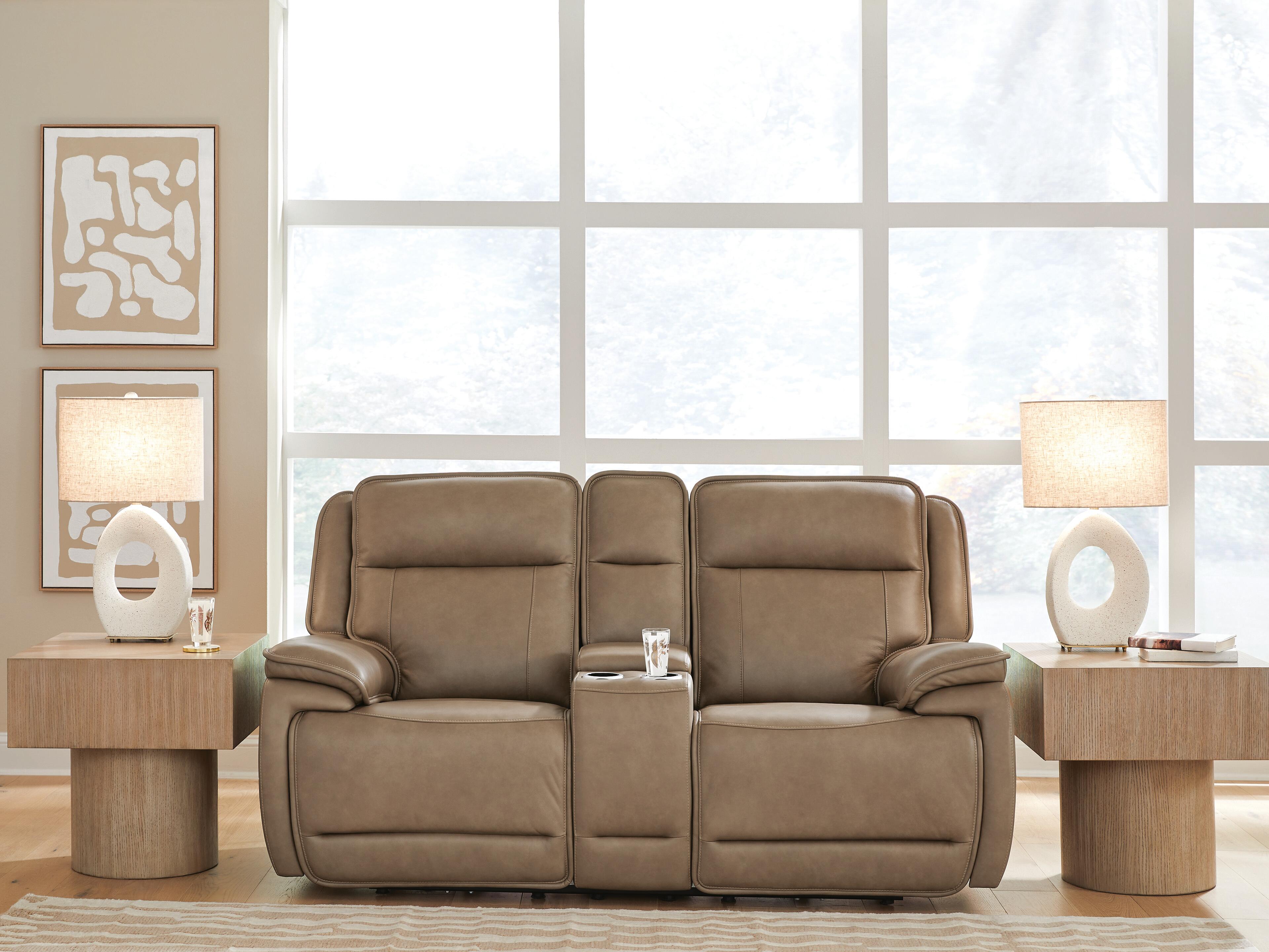 Click here for Malcesine Dual Power Leather Reclining Loveseat wi... prices