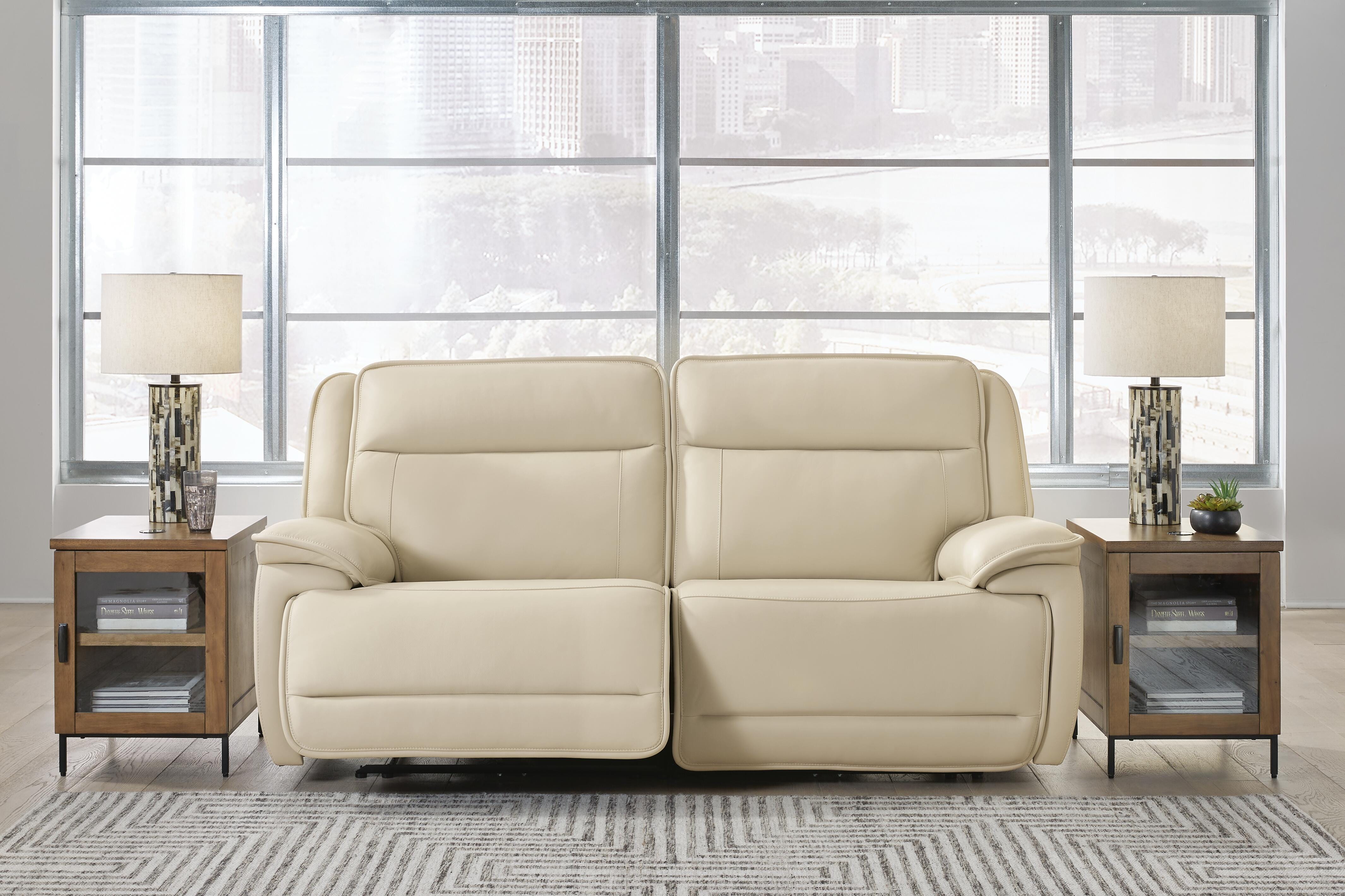 Click here for Double Deal 2-Piece Dual Power Leather Reclining M... prices