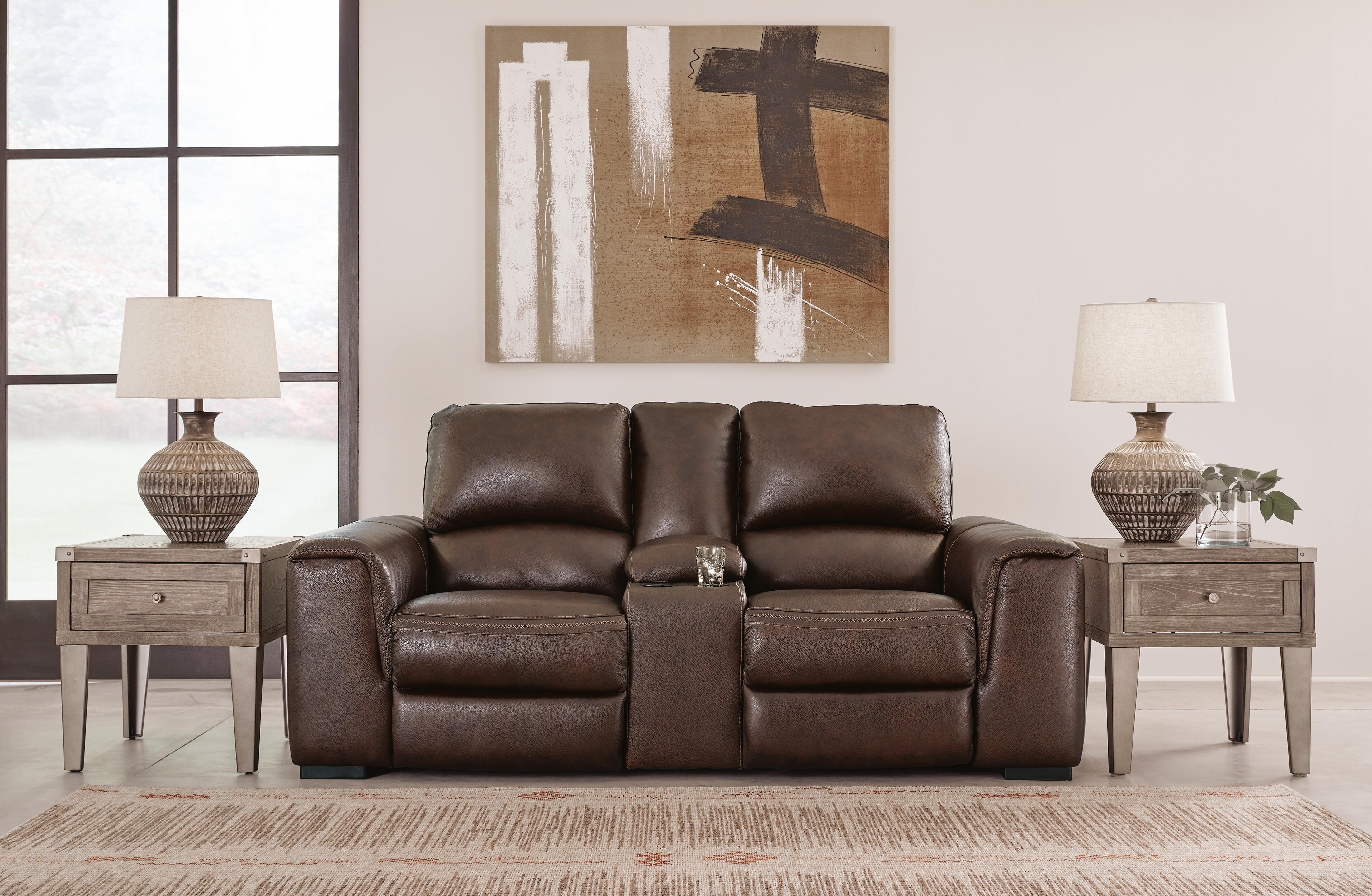 Click here for Alessandro Dual Power Leather Reclining Loveseat w... prices