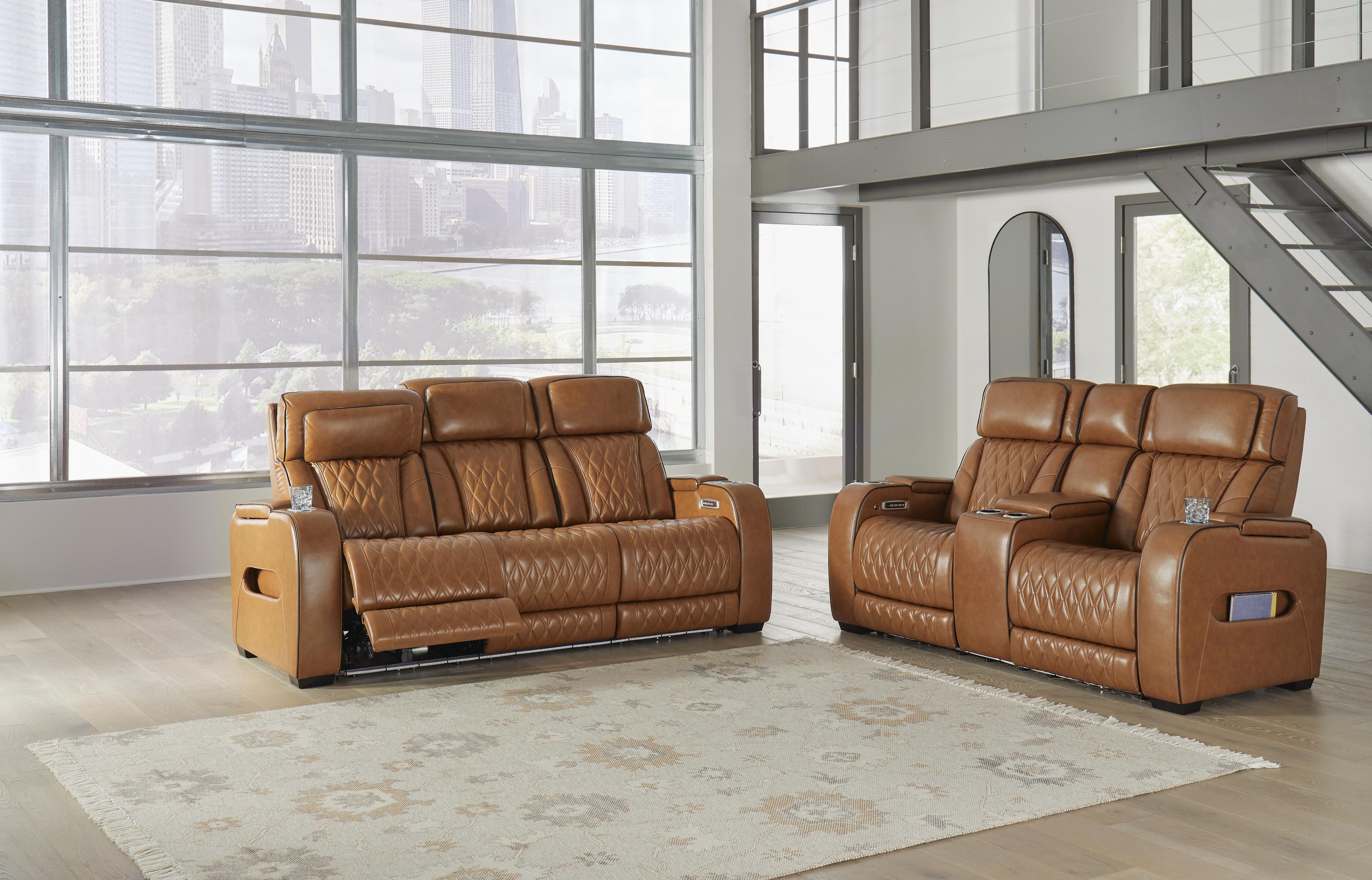 Click here for Boyington Triple Power Leather Reclining Sofa and... prices