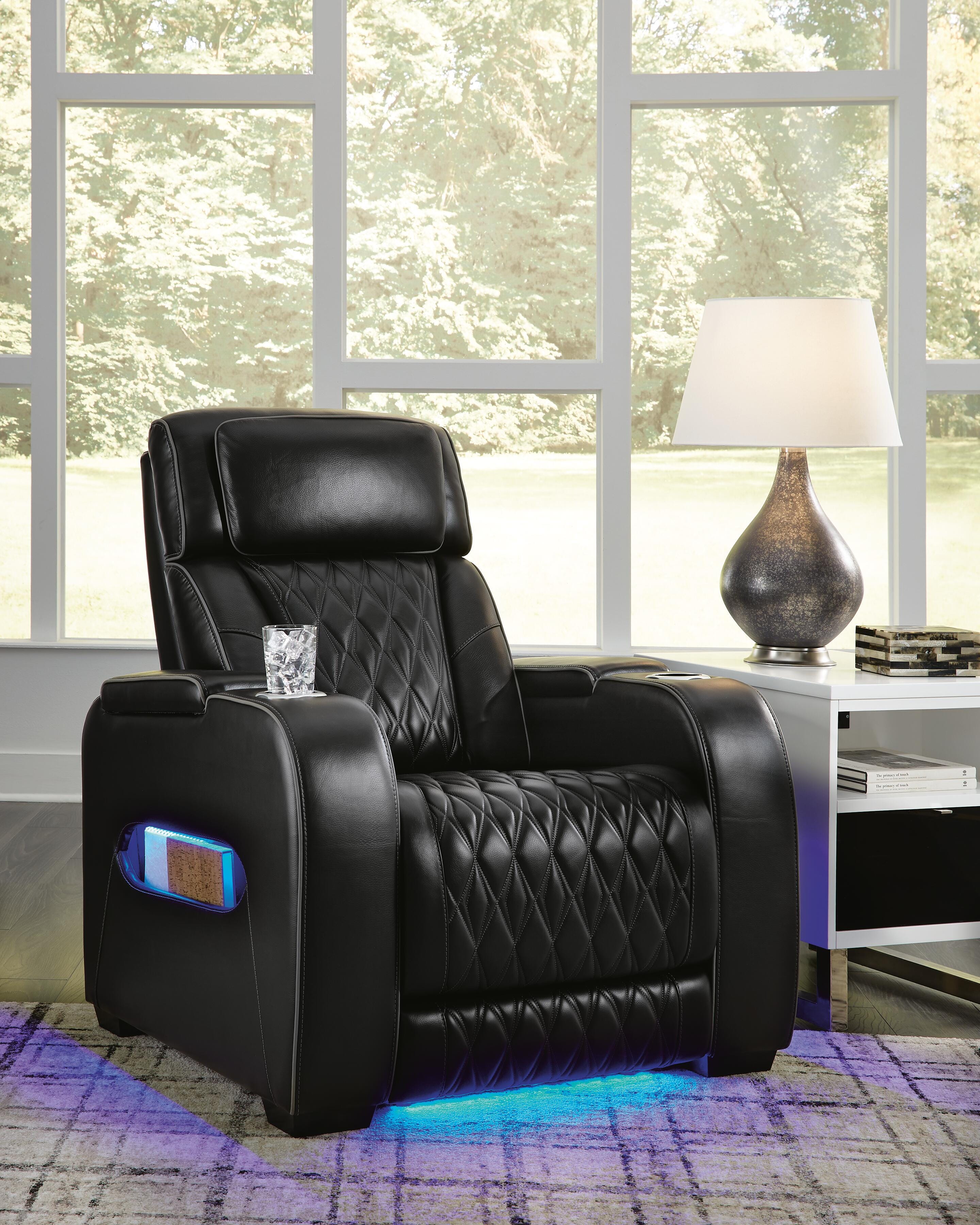 Click here for Boyington Dual Power Leather Recliner Leather  Bla... prices