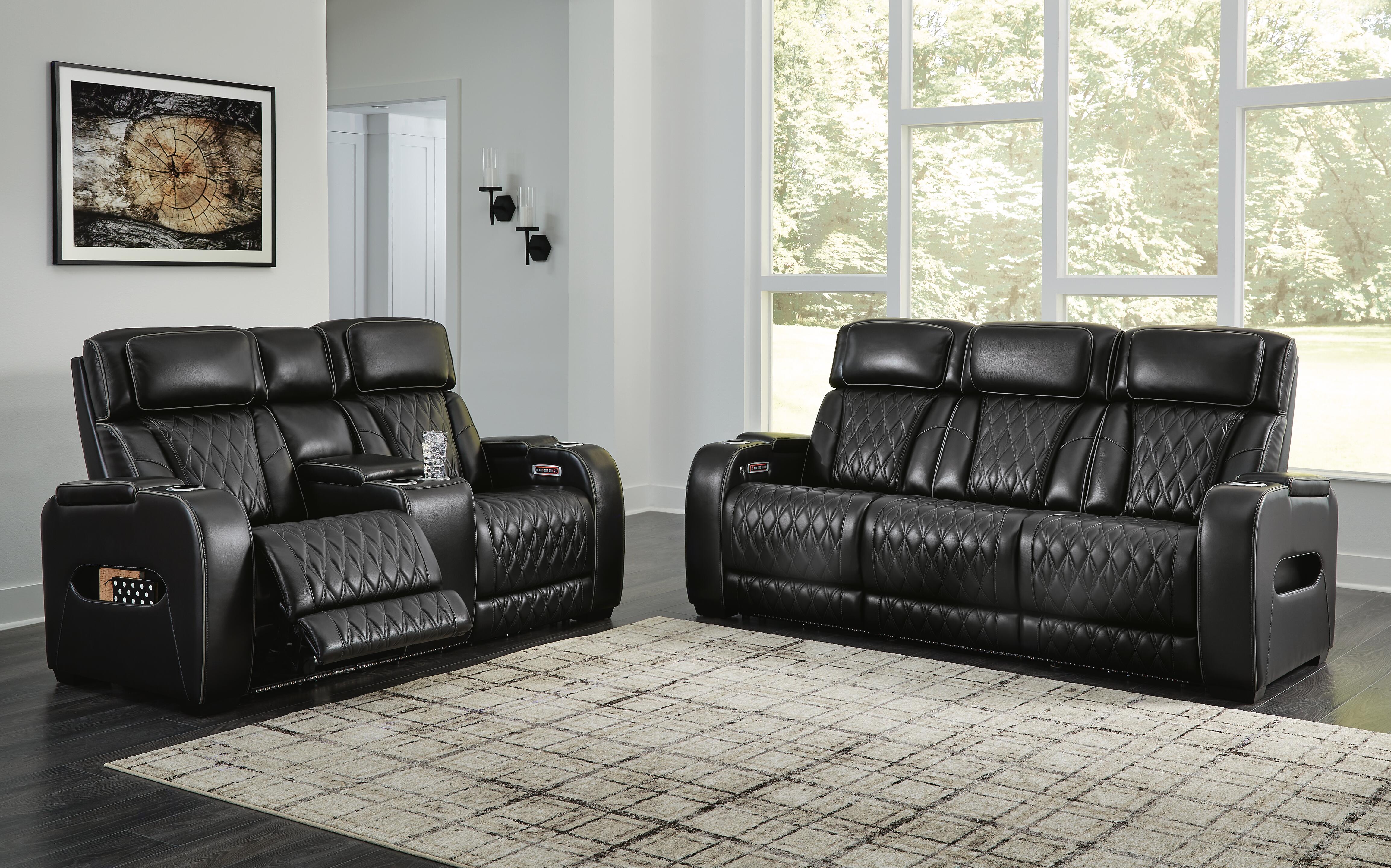 Click here for Boyington Triple Power Leather Reclining Sofa and... prices