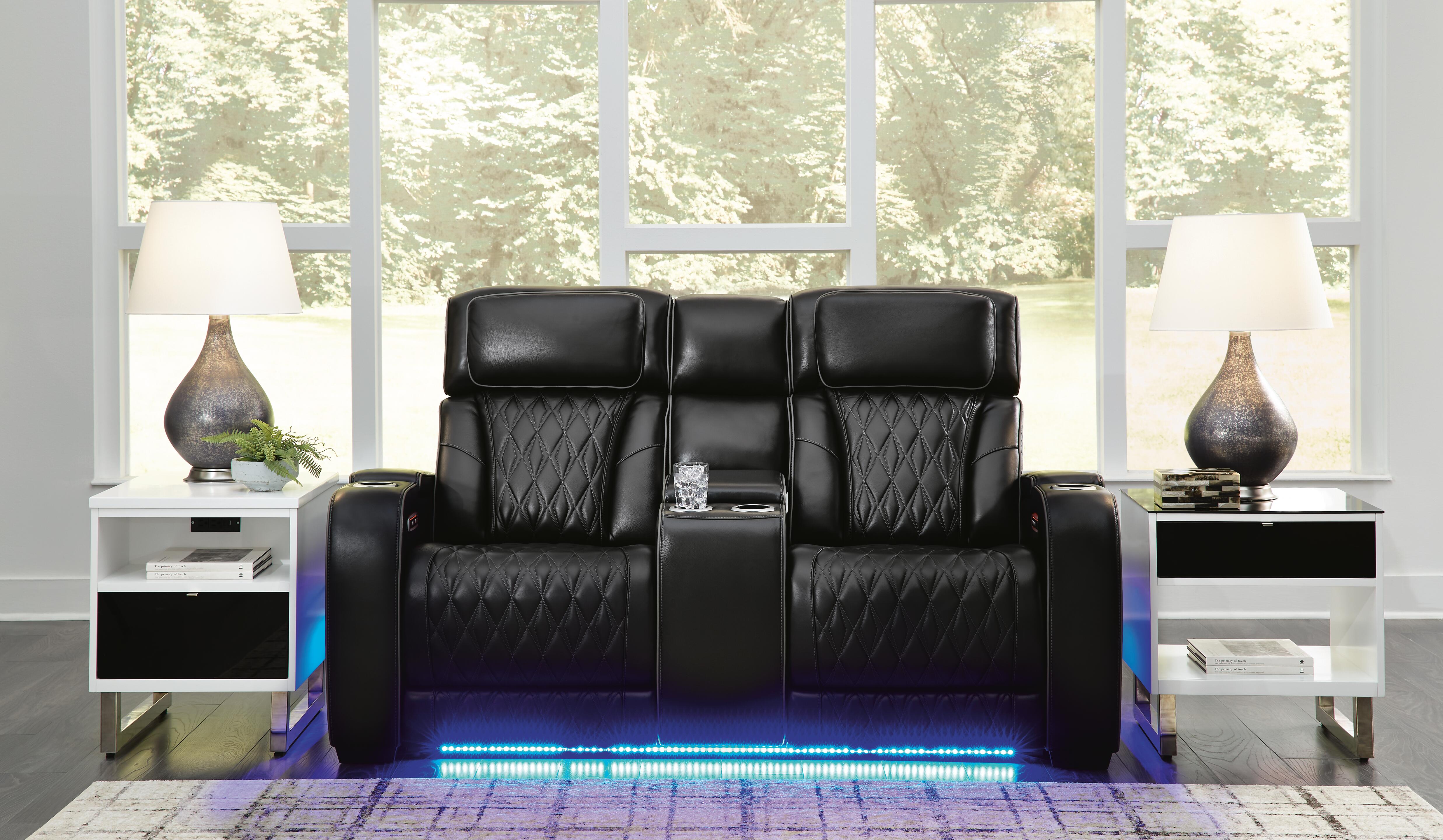 Click here for Boyington Dual Power Leather Reclining Loveseat wi... prices