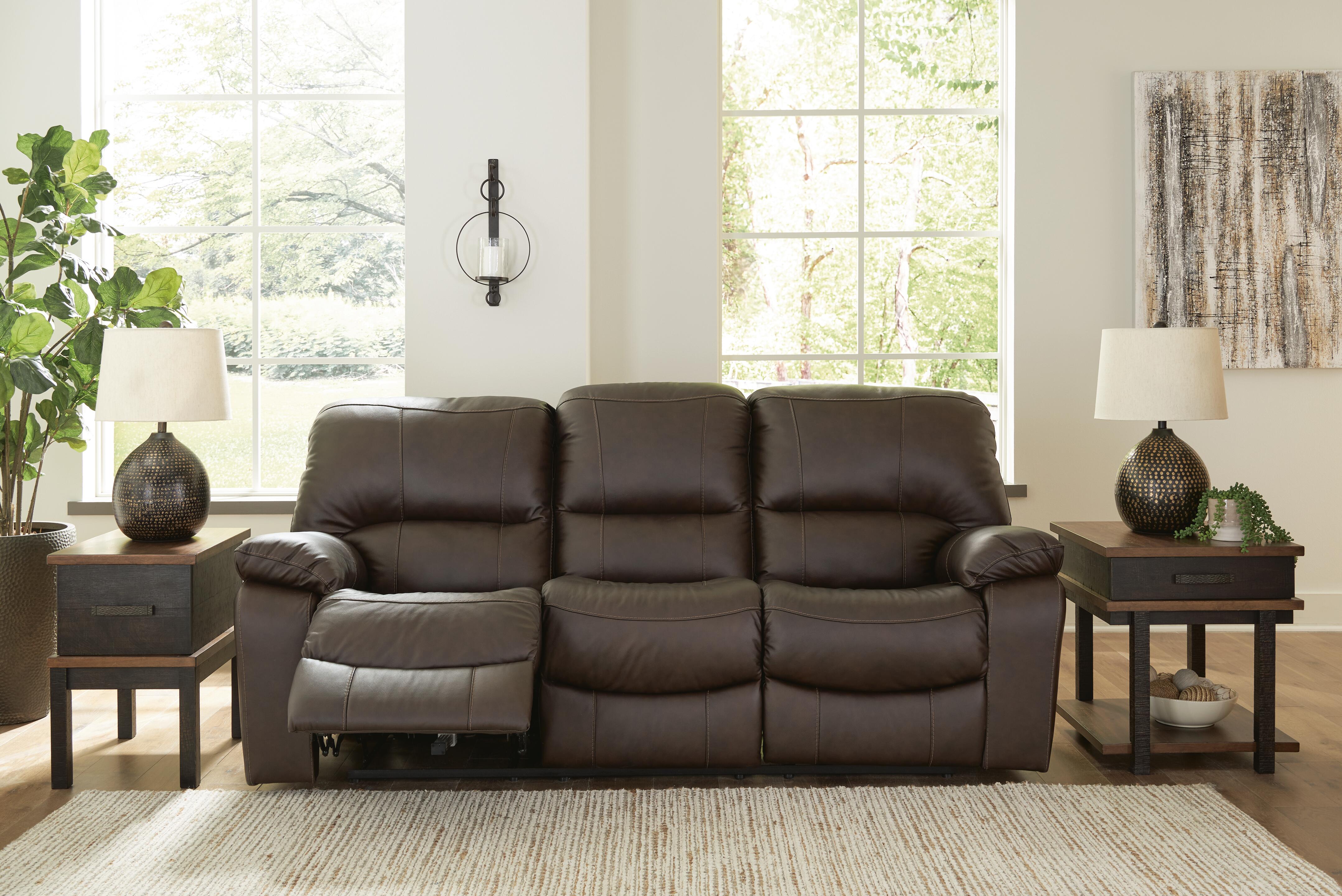 Click here for Leesworth Power Reclining Leather Sofa Leather  Da... prices