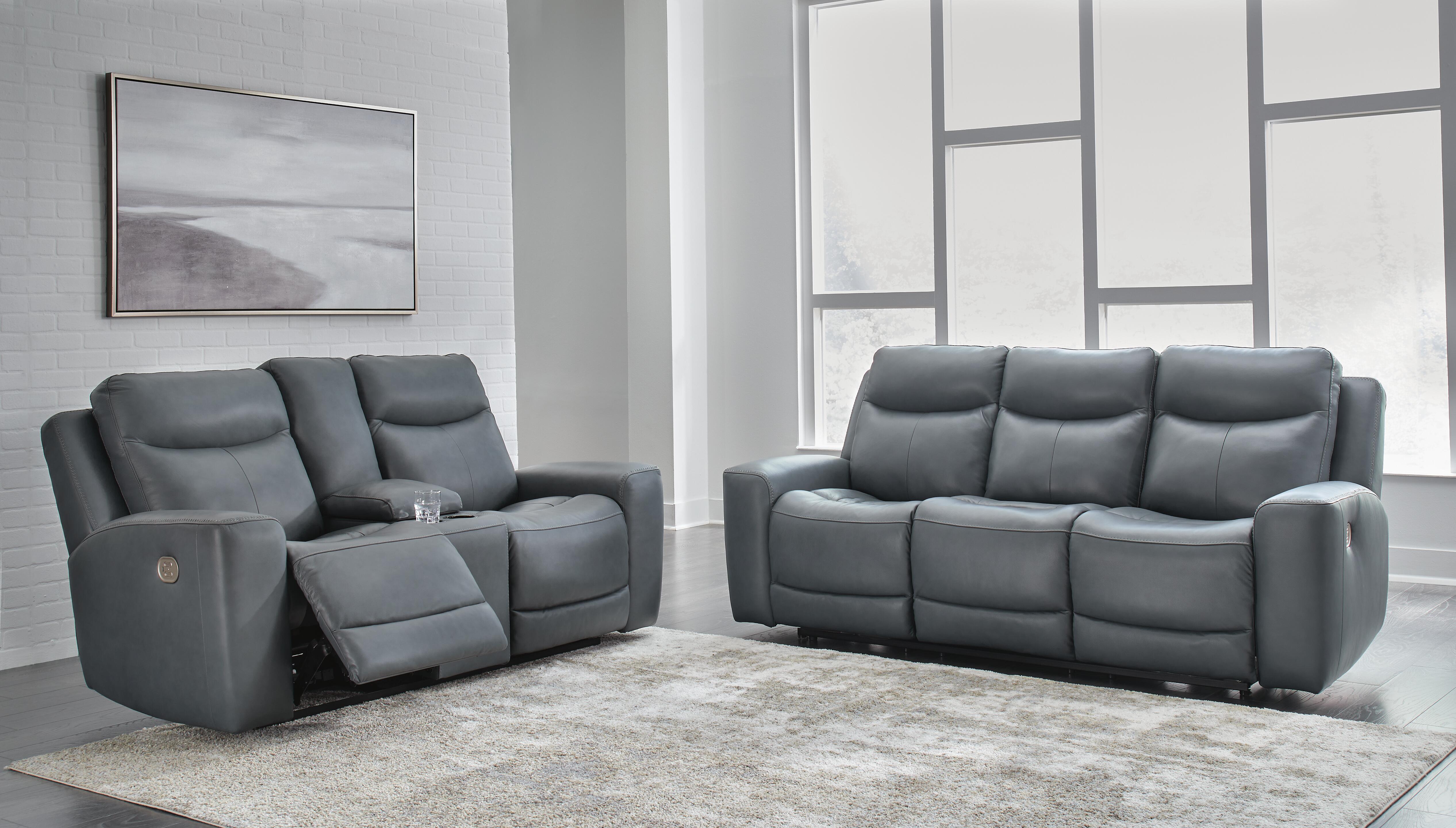 Click here for Mindanao Dual Power Leather Reclining Sofa and Lov... prices