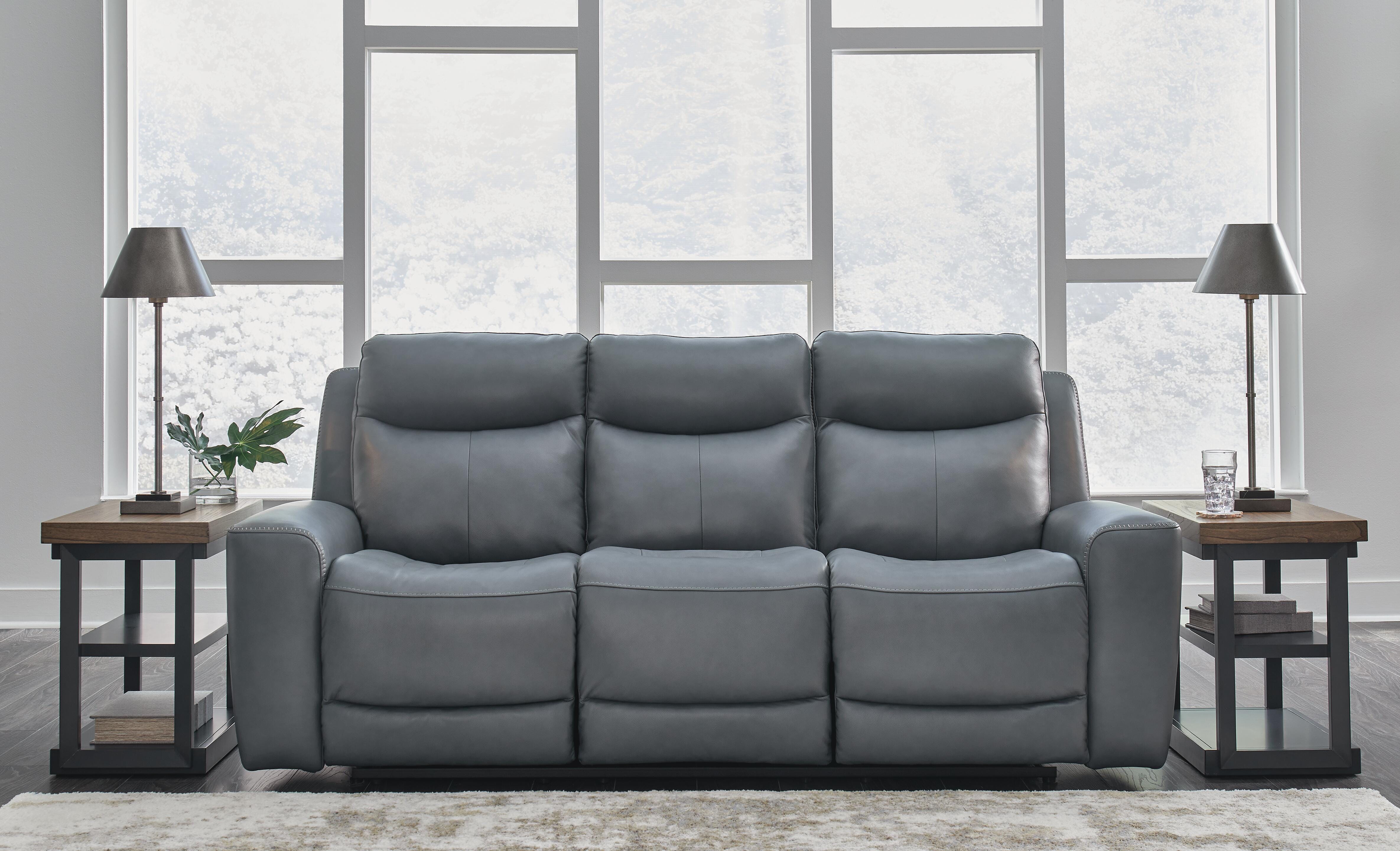 Click here for Mindanao Dual Power Leather Reclining Sofa Leather... prices