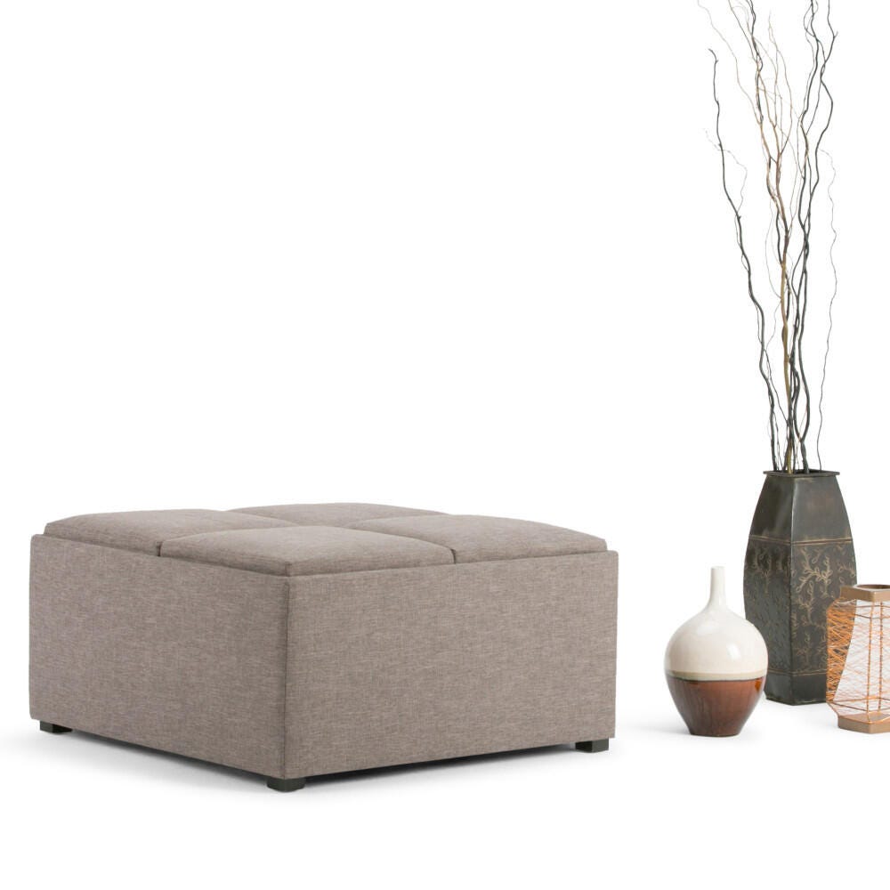 Click here for Simpli Home Avalon Large Coffee Table Ottoman  Faw... prices