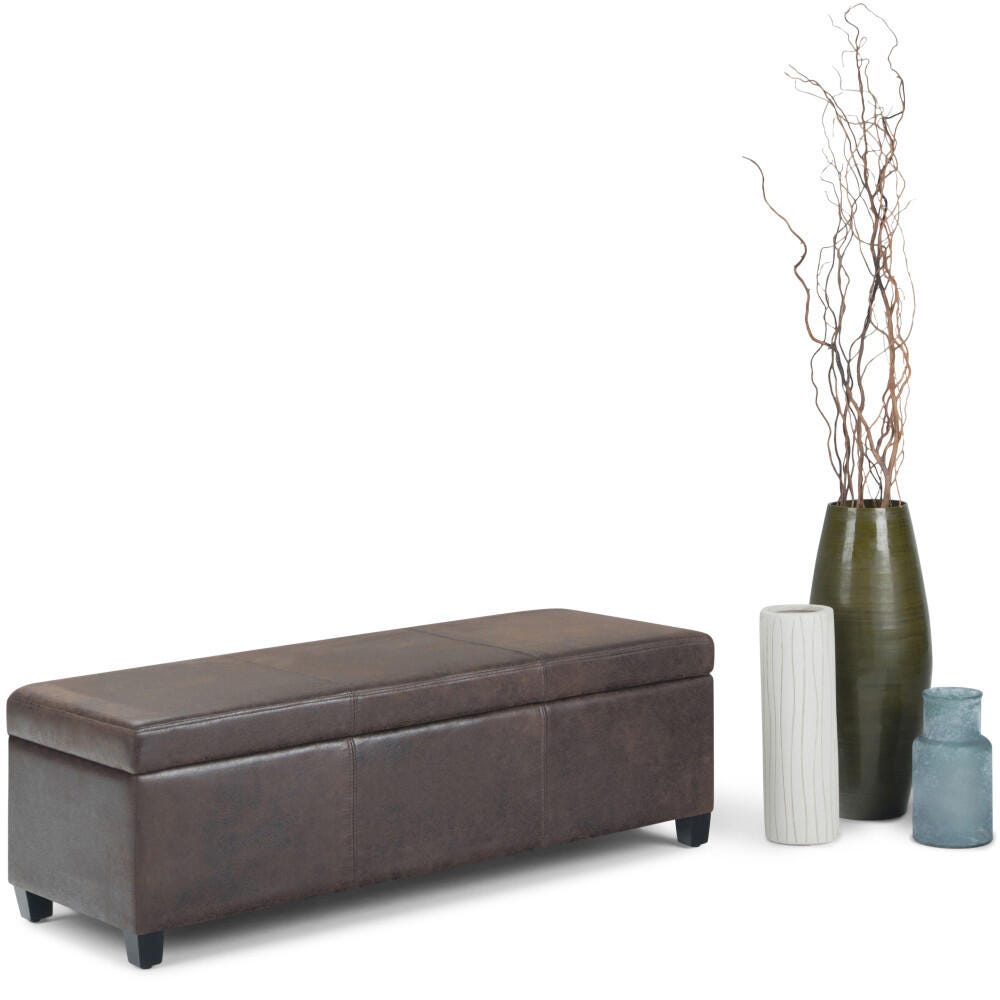 Click here for Simpli Home Avalon Rectangular Storage Ottoman  Di... prices