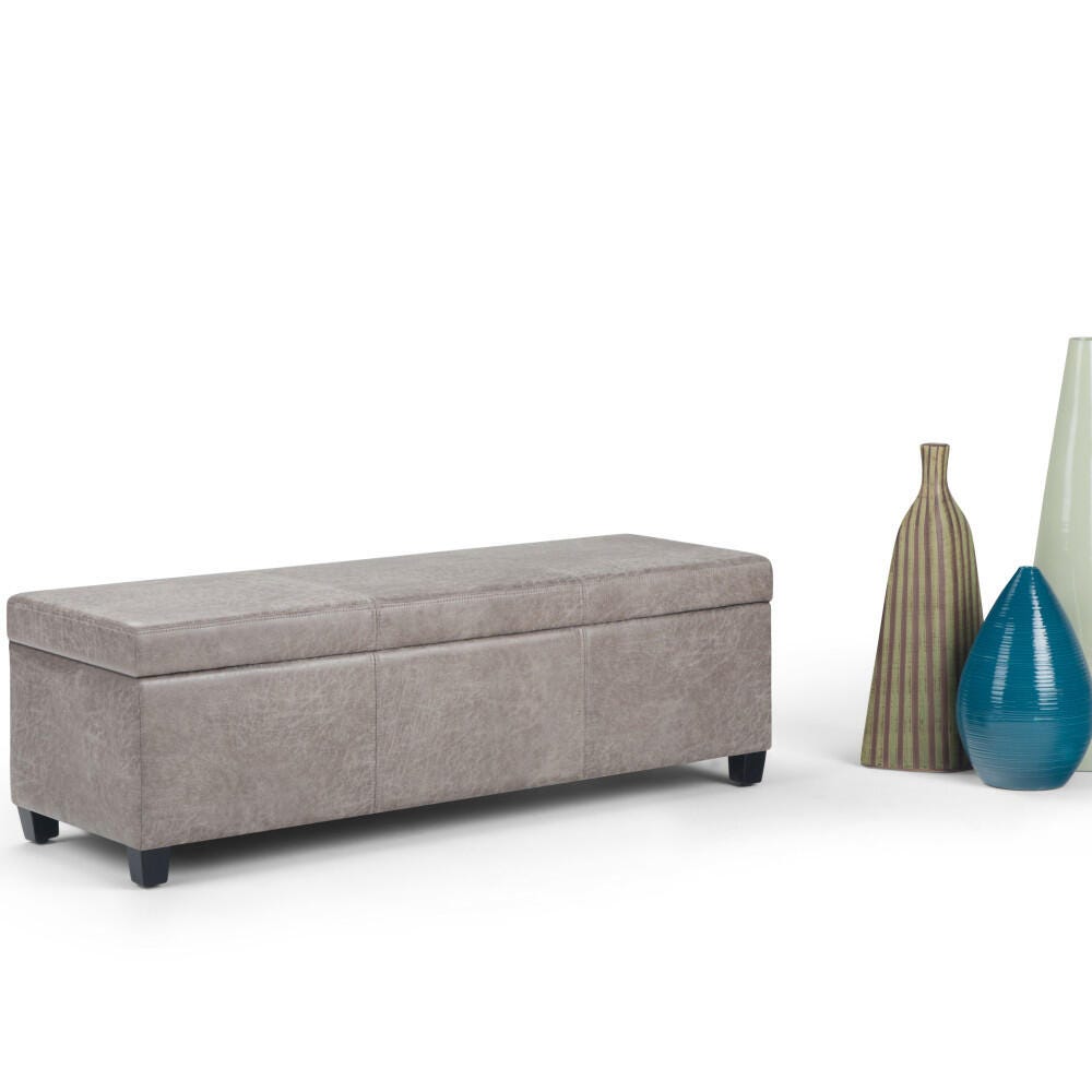 Click here for Simpli Home Avalon Rectangular Storage Ottoman  Di... prices