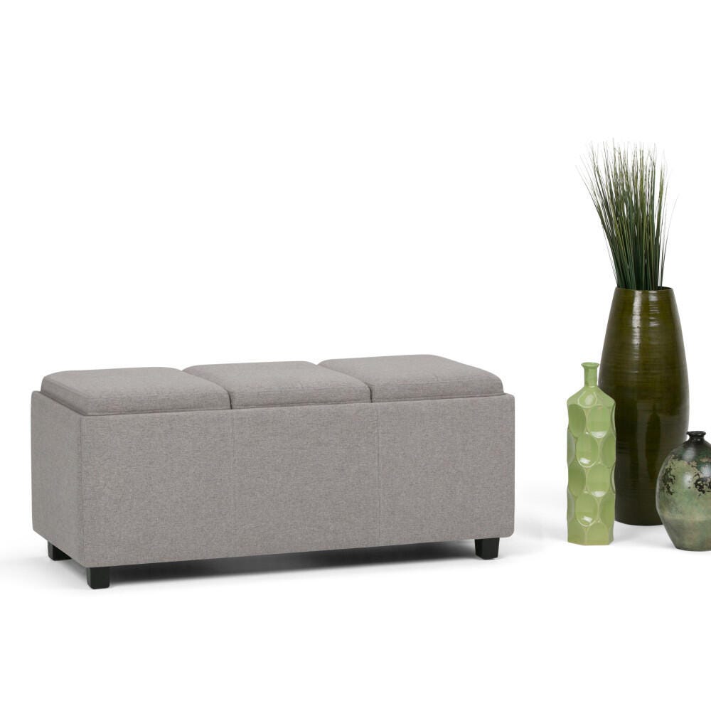 Click here for Simpli Home Avalon Storage Ottoman with Trays  Clo... prices