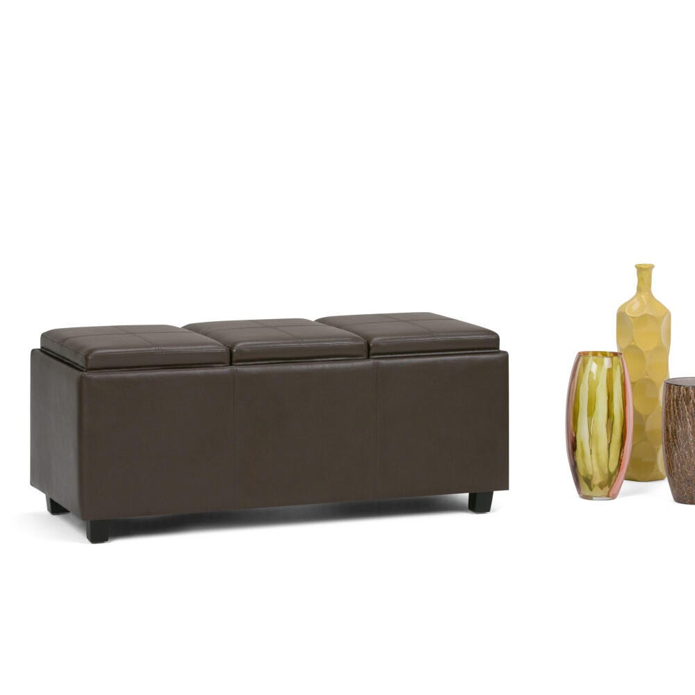Click here for Simpli Home Avalon Storage Ottoman with Trays  Cho... prices