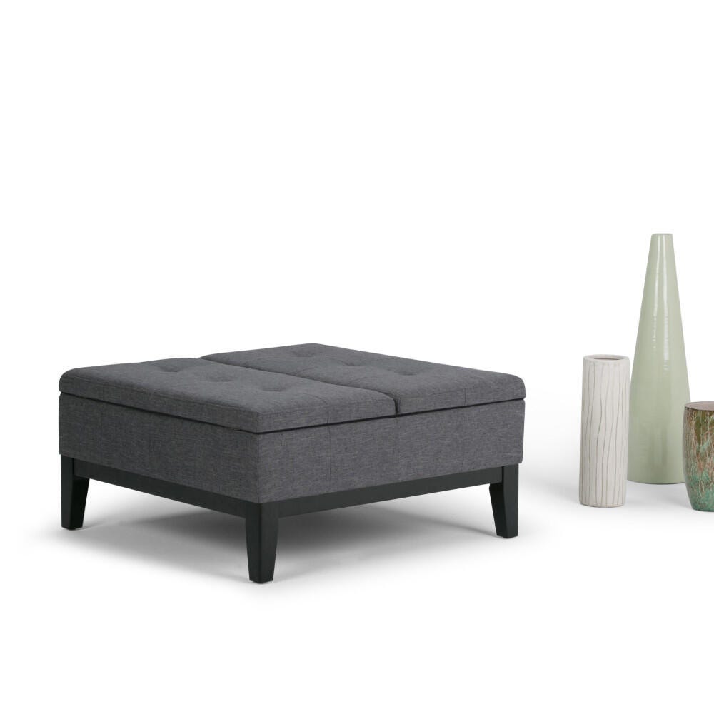 Click here for Simpli Home Coffee Table Storage Ottoman  Slate Gr... prices
