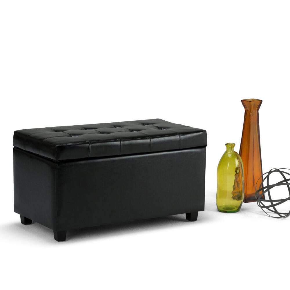 Click here for Cosmopolitan Rectangle Storage Ottoman  Midnight B... prices