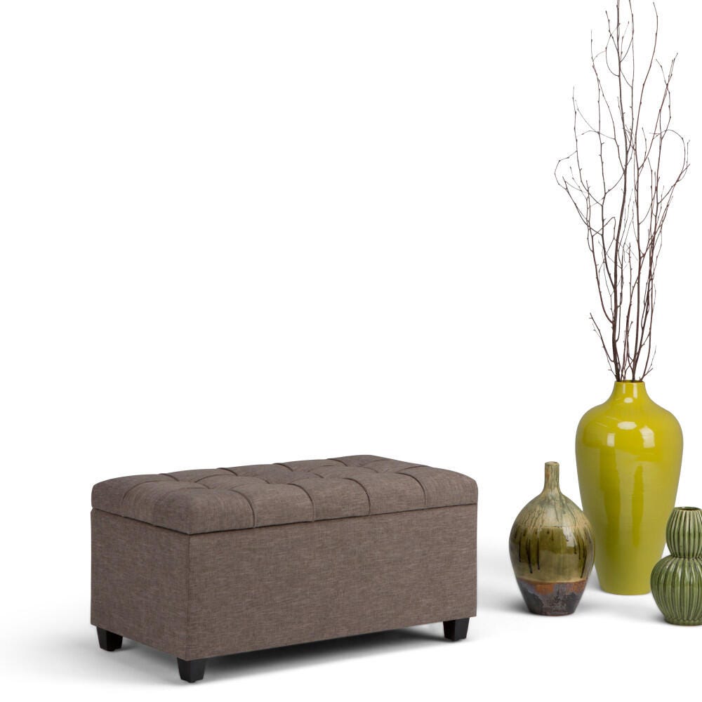 Click here for Sienna Rectangle Storage Ottoman  Fawn Brown prices