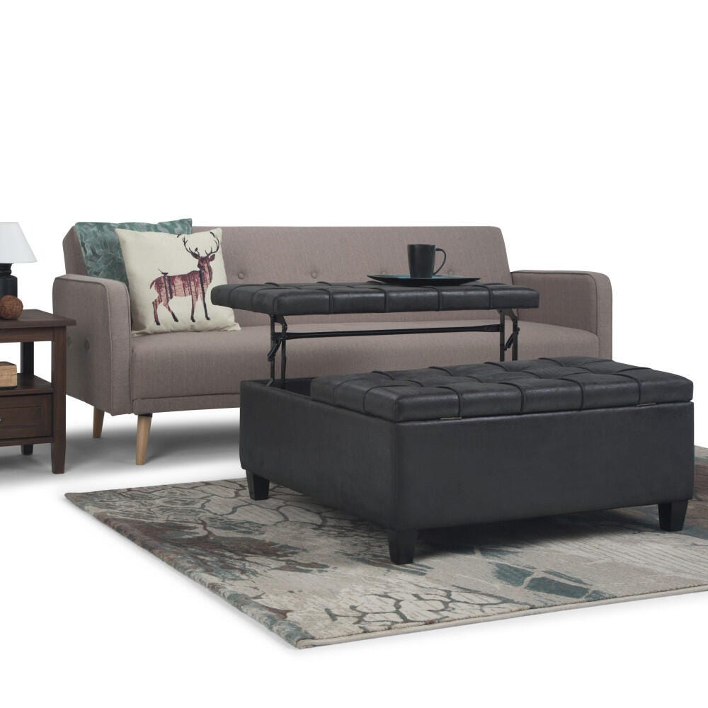 Click here for Harrison Coffee Table Storage Ottoman  Distressed... prices