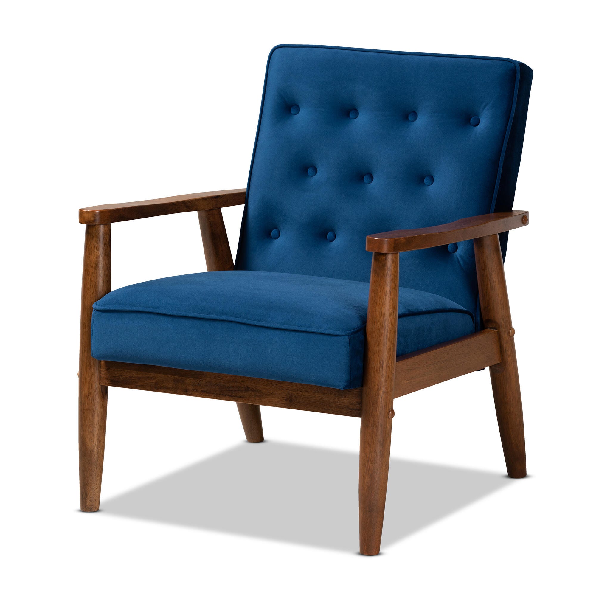 Click here for Baxton Studio Sorrento Lounge Chair  Blue prices