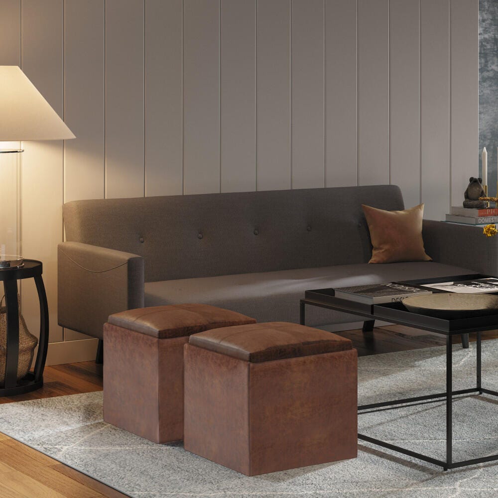 Click here for Rockwood 17 Cube Storage Ottoman with Tray  Saddle... prices