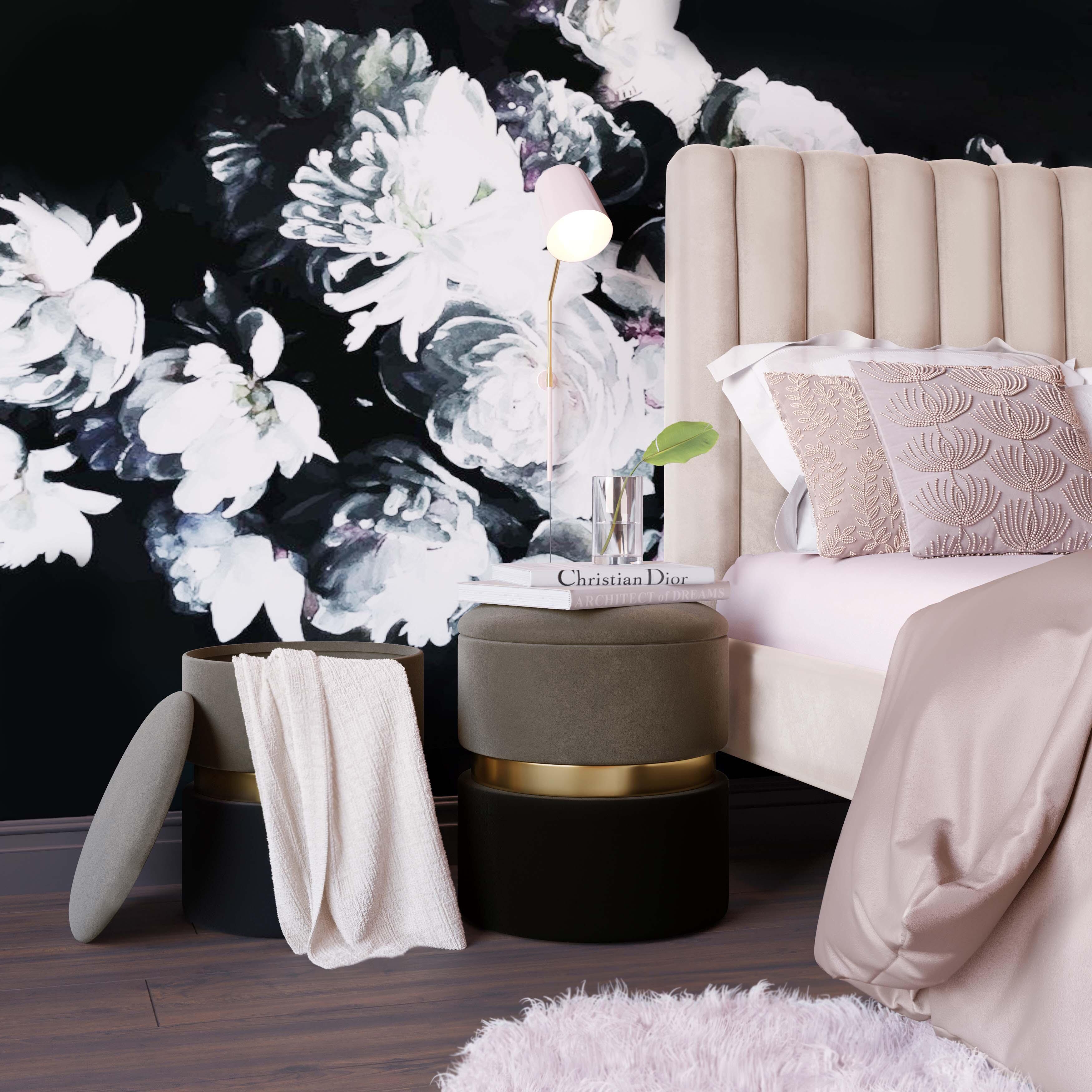 Click here for TOV Gigi Storage Ottomans (Set of 2)  Gray prices