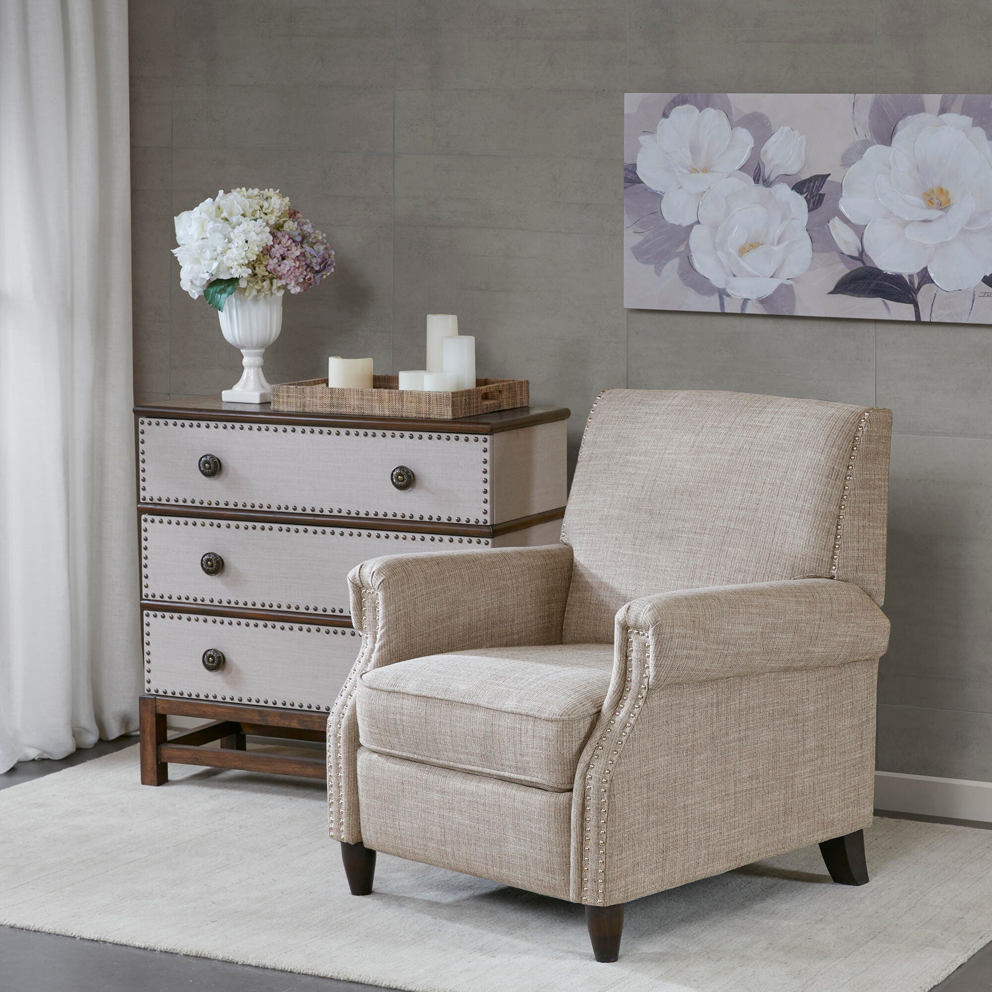 Click here for Lenox Manual Push Back Recliner  Sand prices