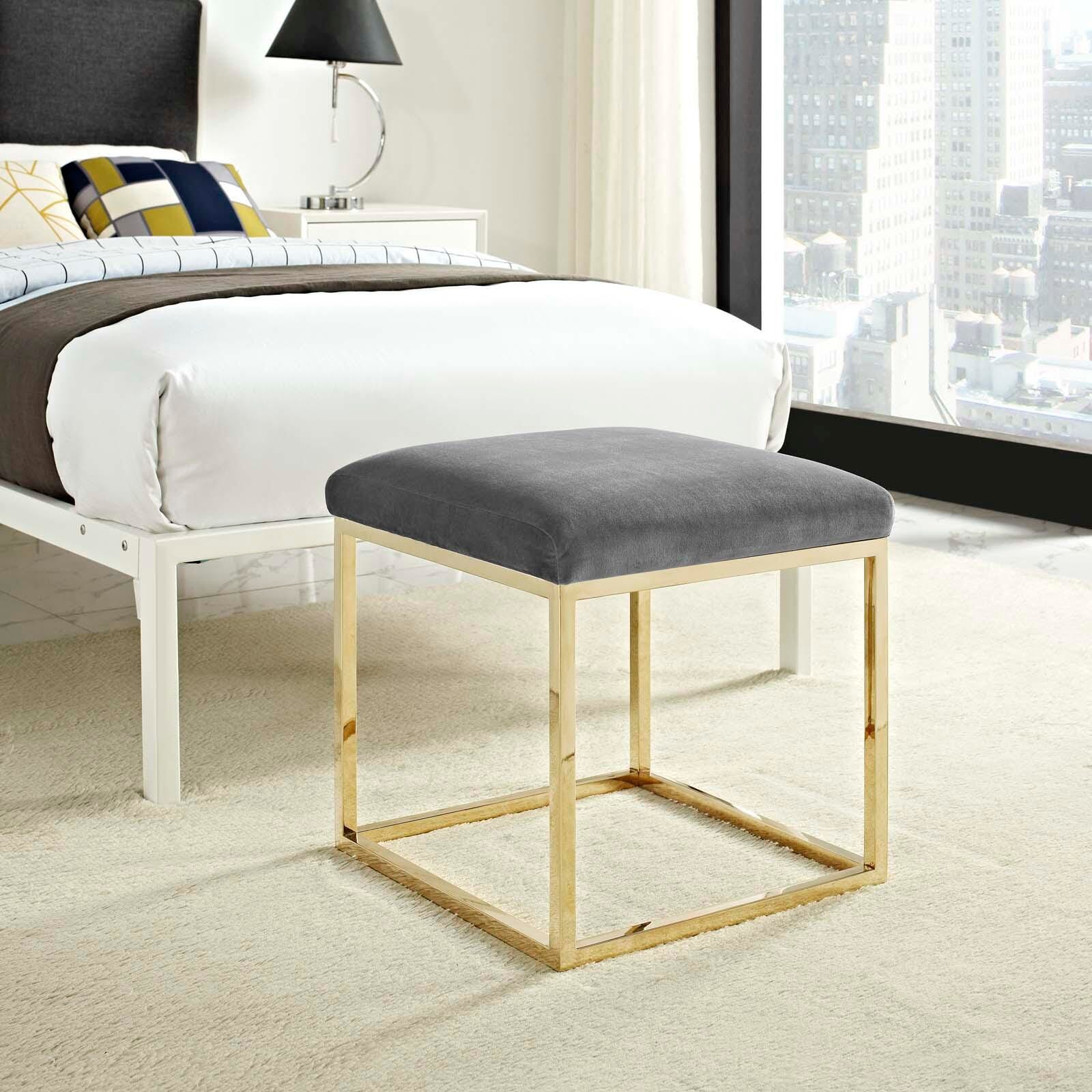 Click here for Modway Anticipate Square Ottoman  Gold/Gray prices