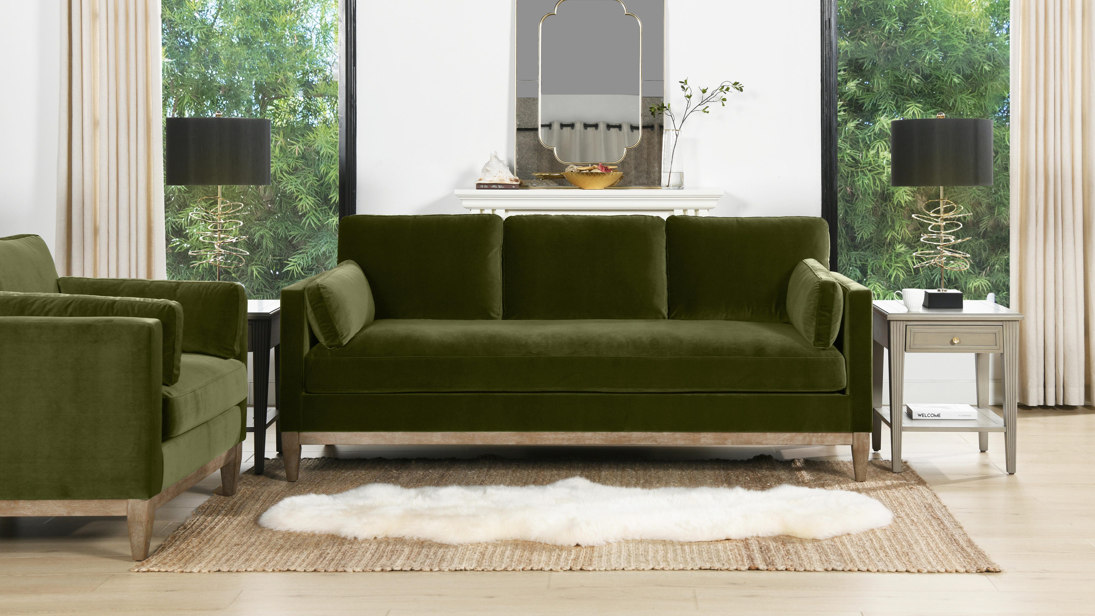 Click here for Jennifer Taylor home Knox Sofa  Olive Green prices