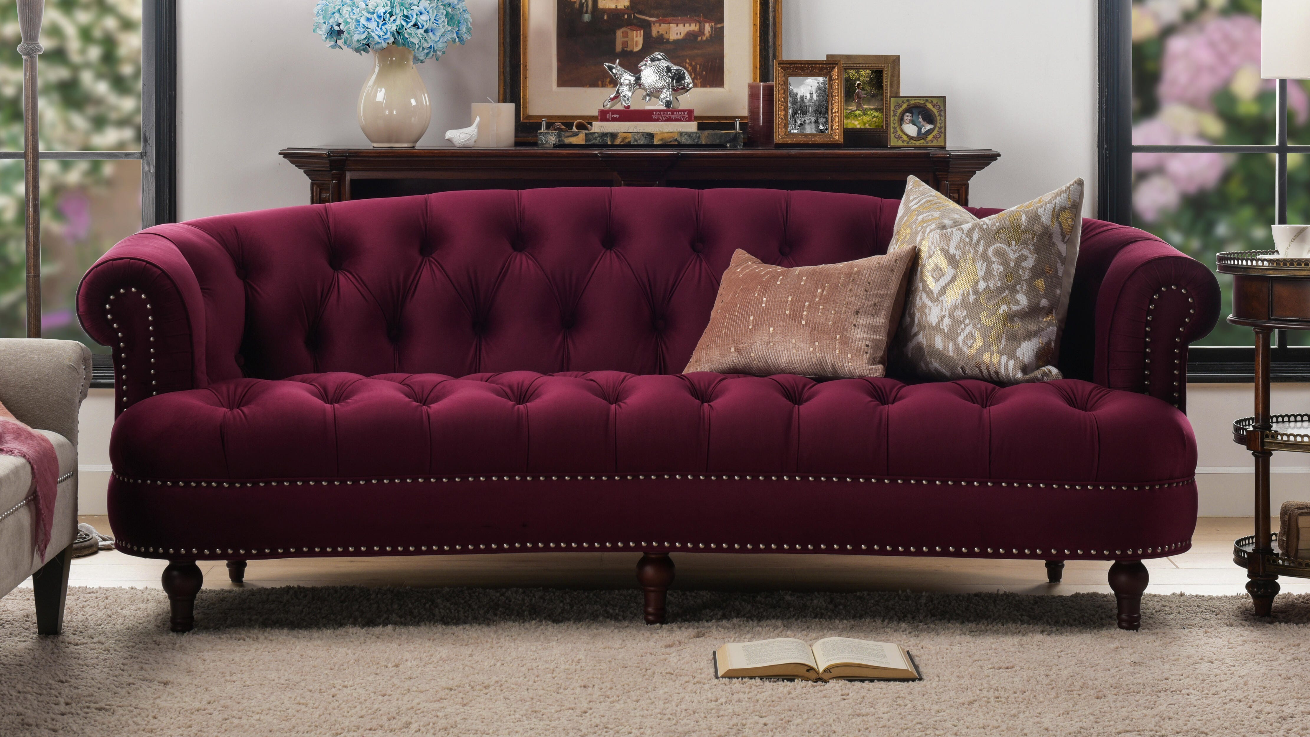 Click here for Jennifer Taylor home La Rosa Chesterfield Sofa  Bu... prices