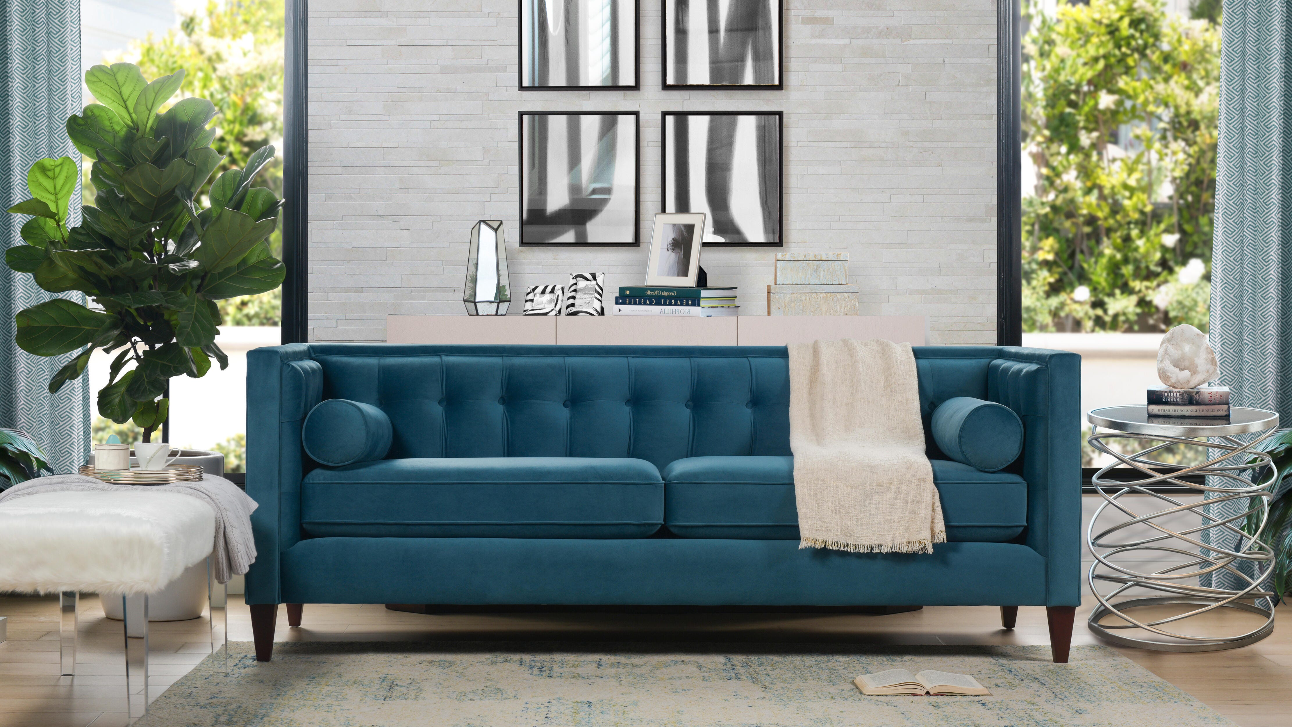 Click here for Jennifer Taylor home Jack Sofa  Teal Blue prices