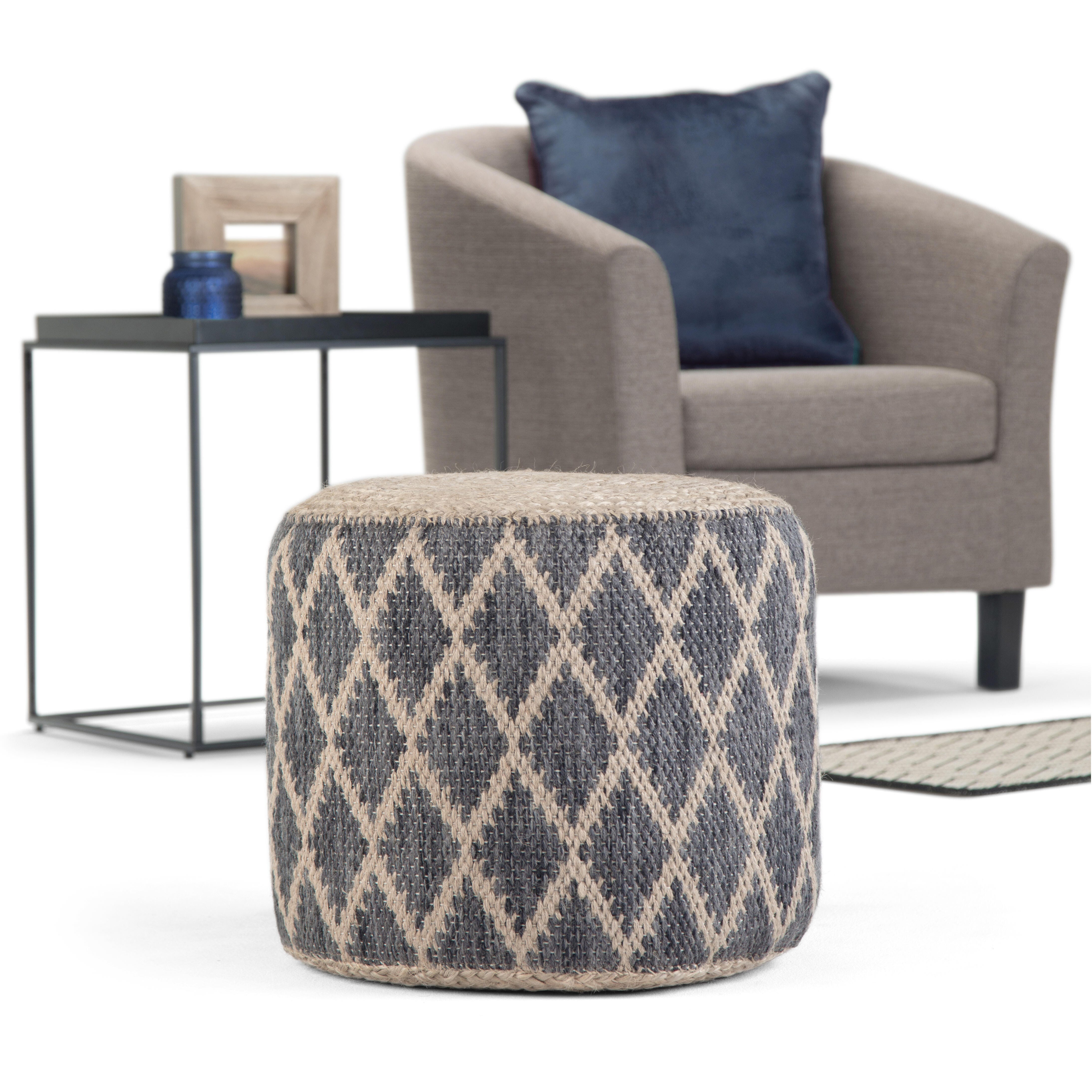 Click here for Simpli Home Edgeley Pouf  Gray/Natural prices