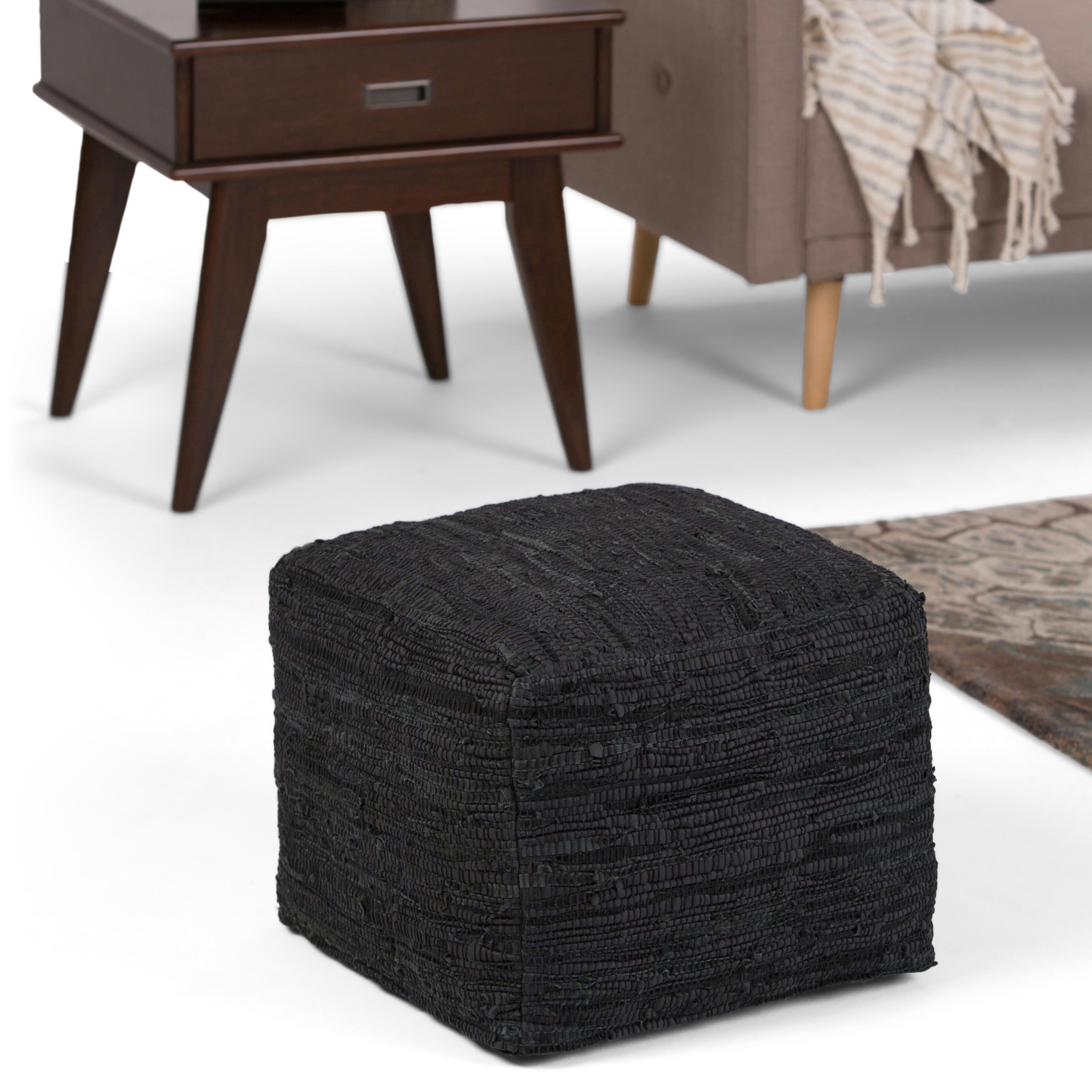 Click here for Simpli Home Fredrik Pouf  Black prices