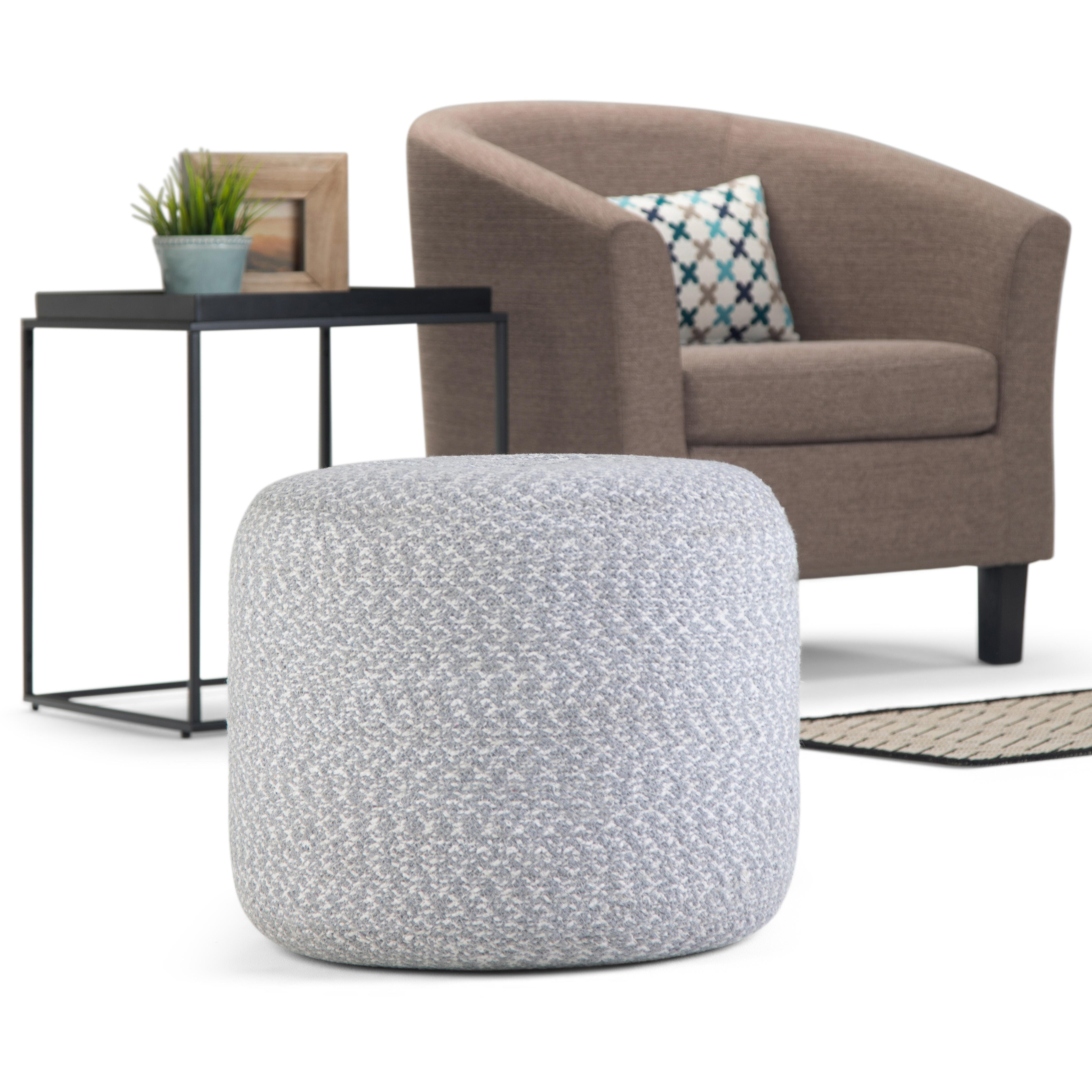 Click here for Simpli Home Bayley Braided Pouf  Blue/Natural prices