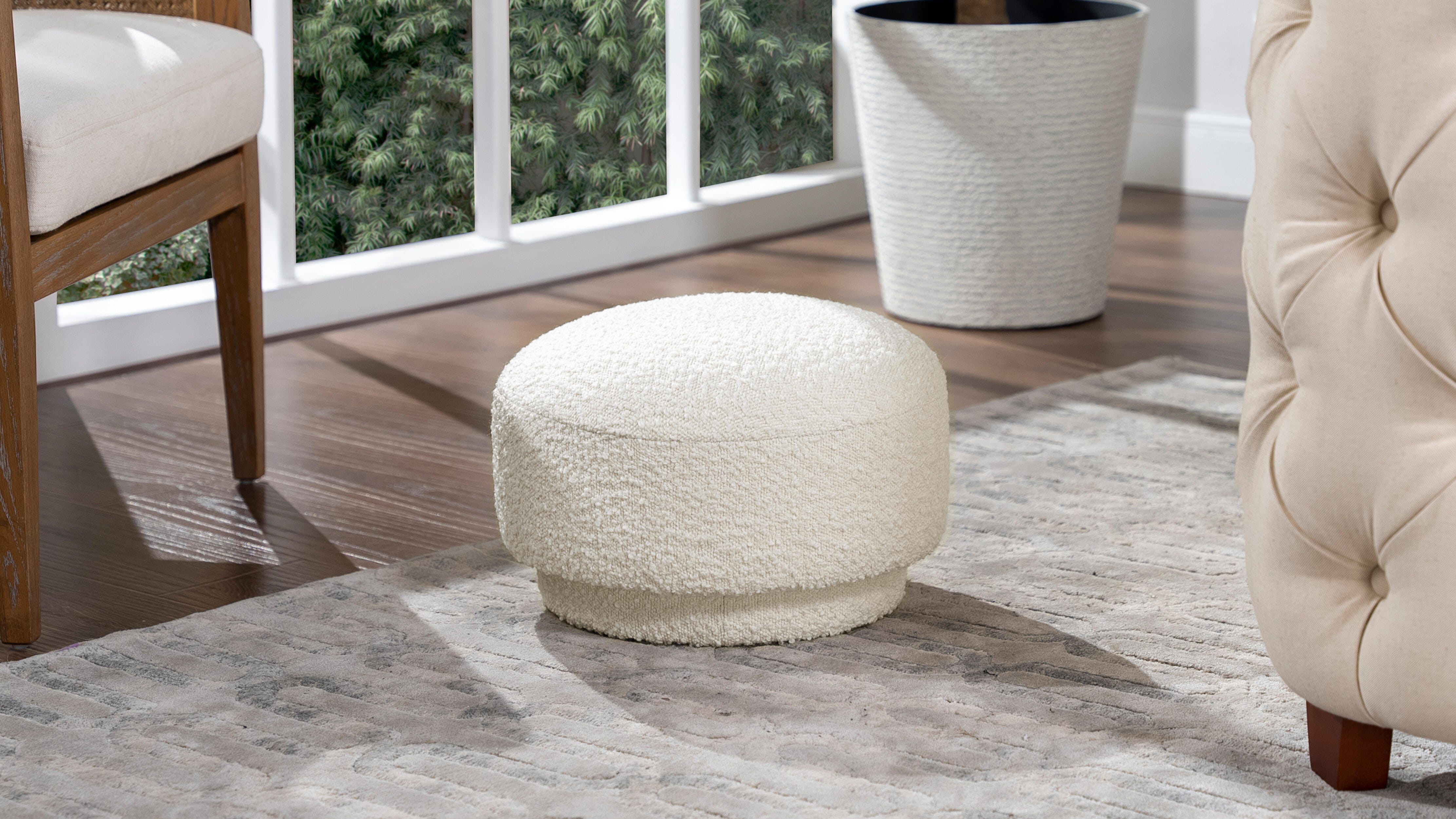 Click here for Fuji Mushroom Boucle Ottoman  Ivory White prices