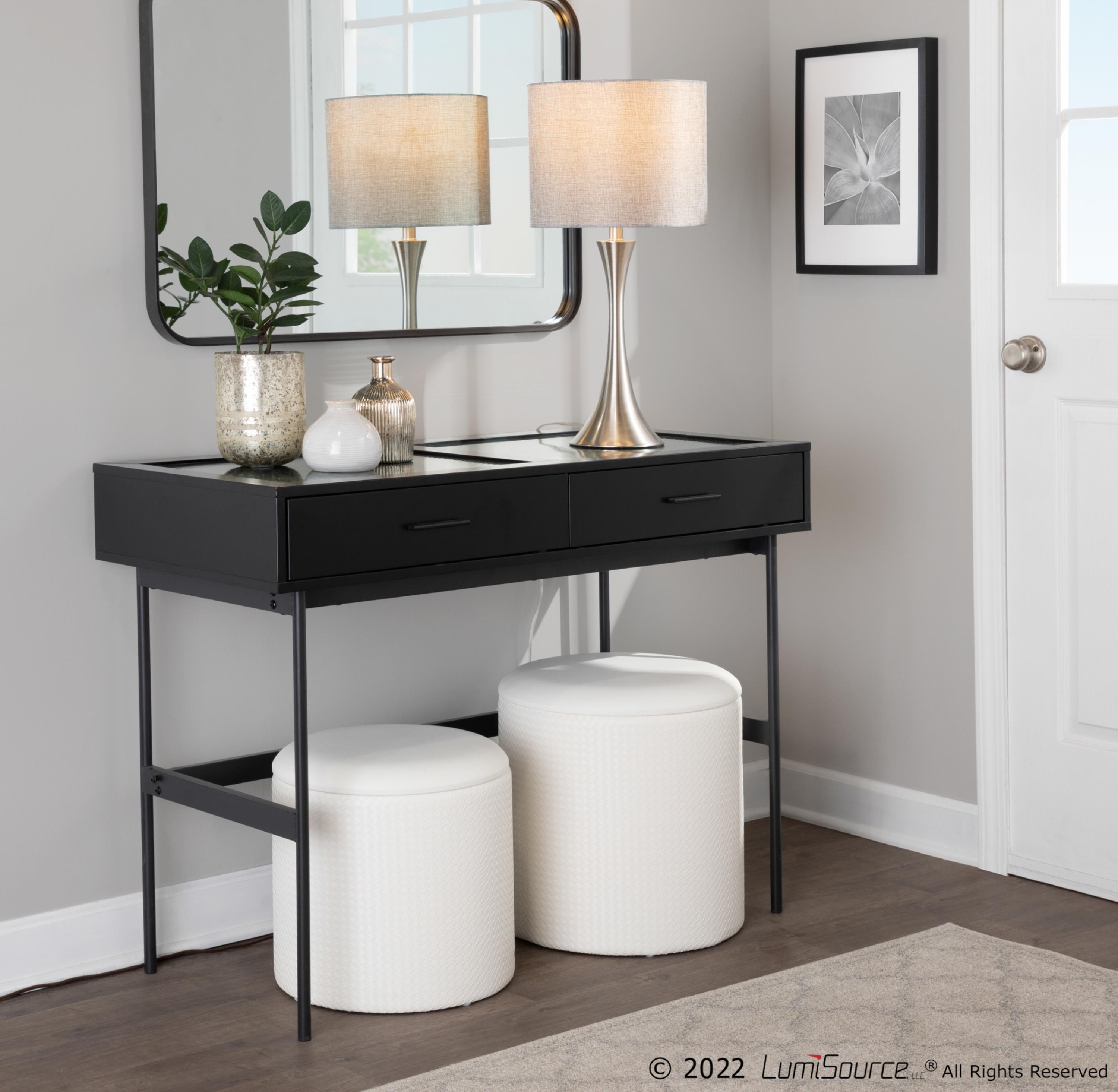 Click here for LumiSource Maverick Nesting Ottoman Set  Cream prices