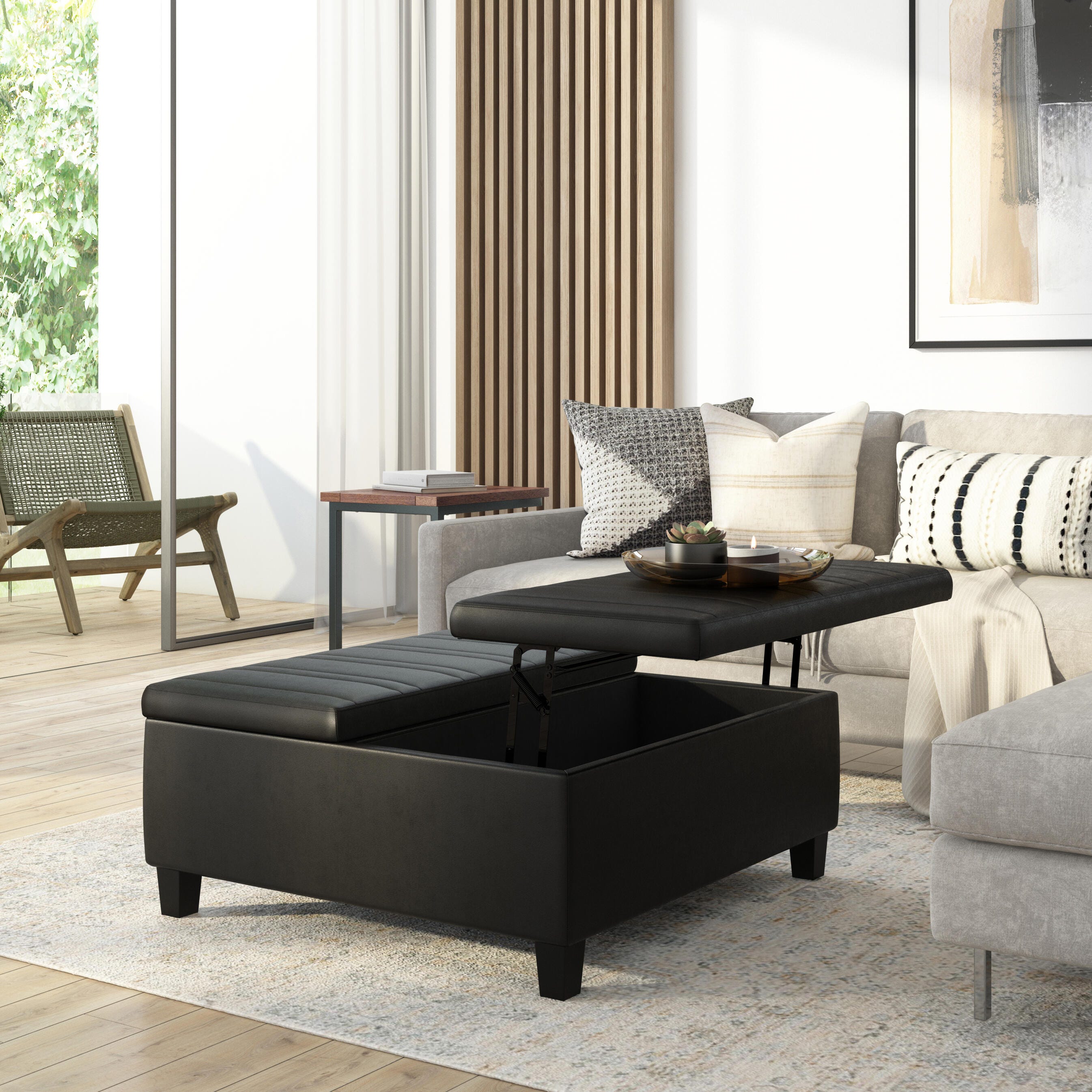 Click here for Simpli Home Ellis Coffee Table Storage Ottoman  Di... prices