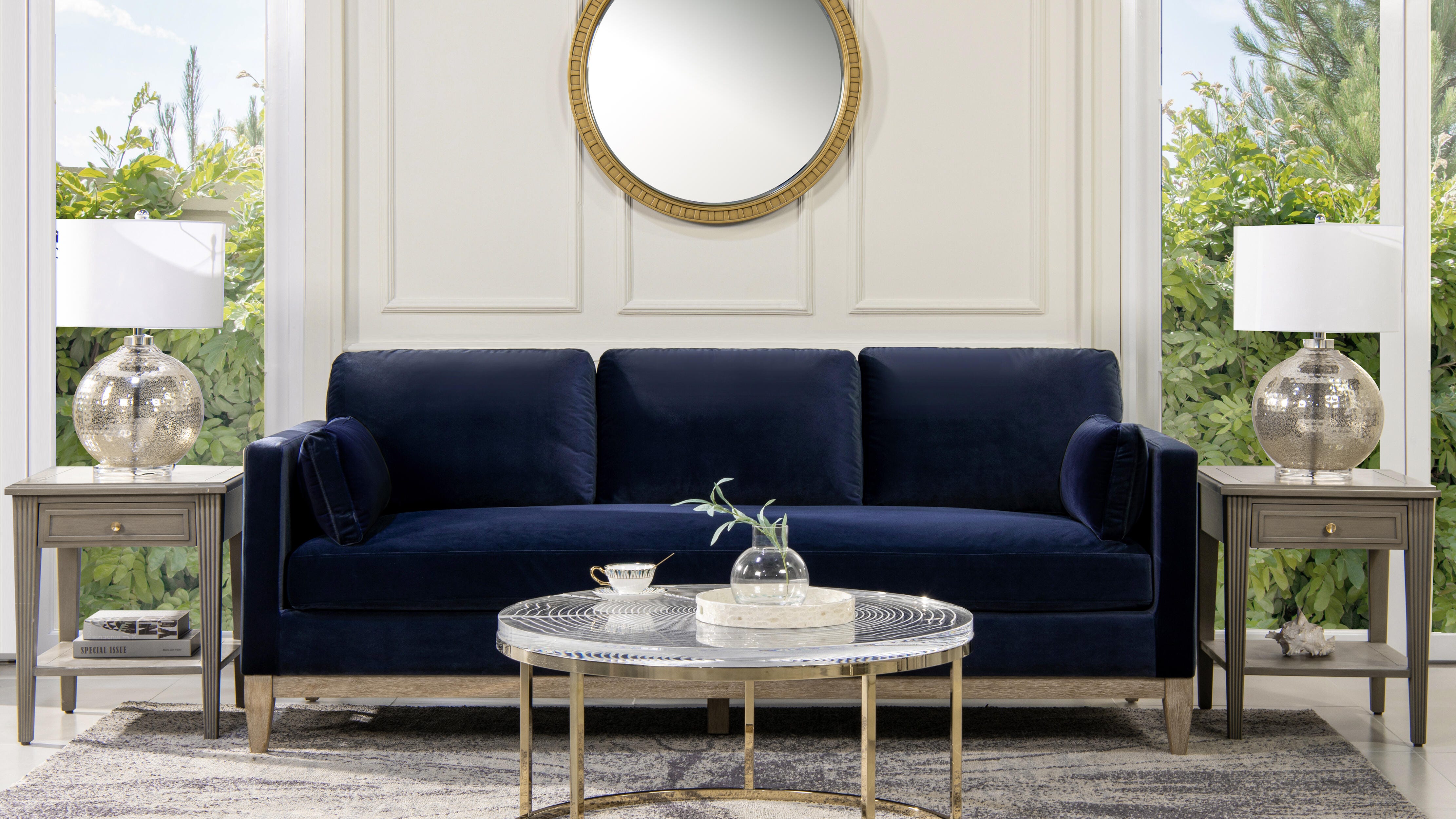 Click here for Jennifer Taylor home Knox Sofa  Dark Navy Blue prices