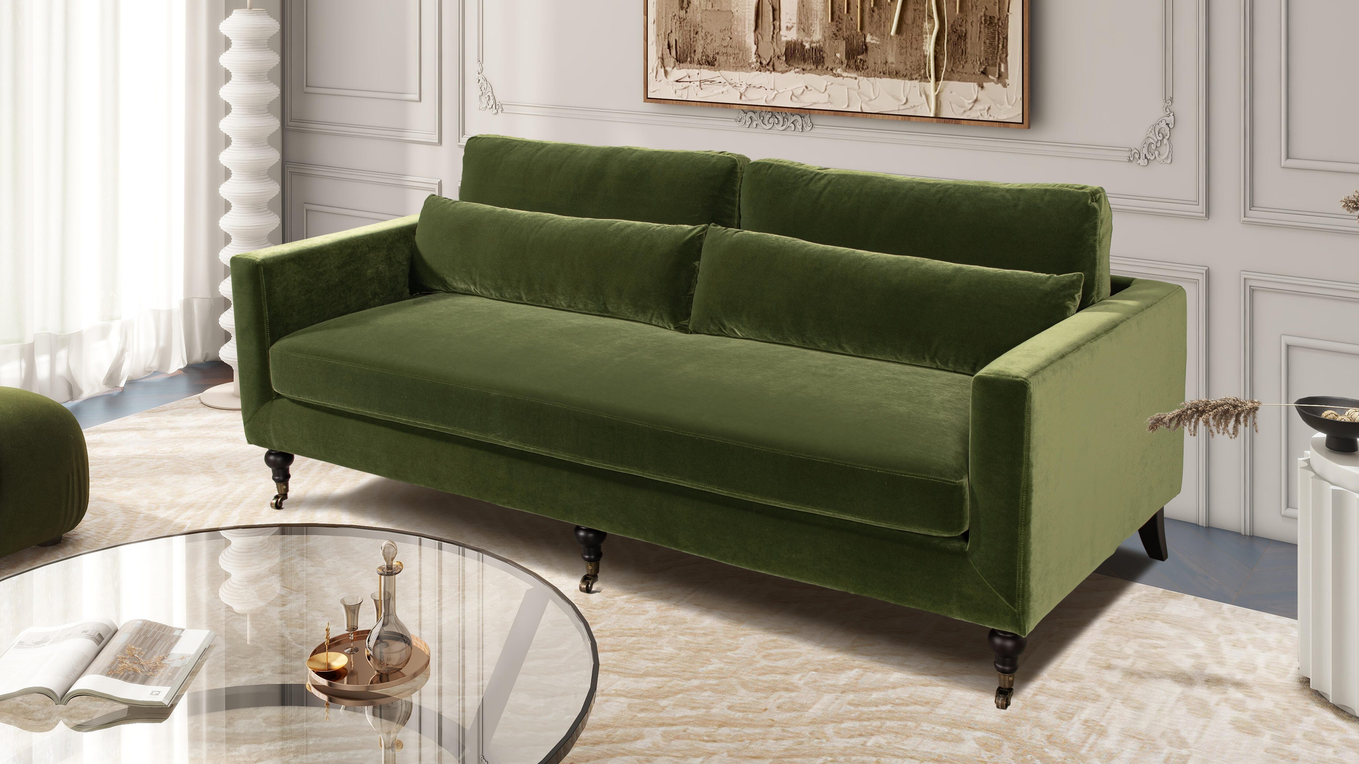 Click here for Jennifer Taylor home Elliot Sofa  Olive Green prices