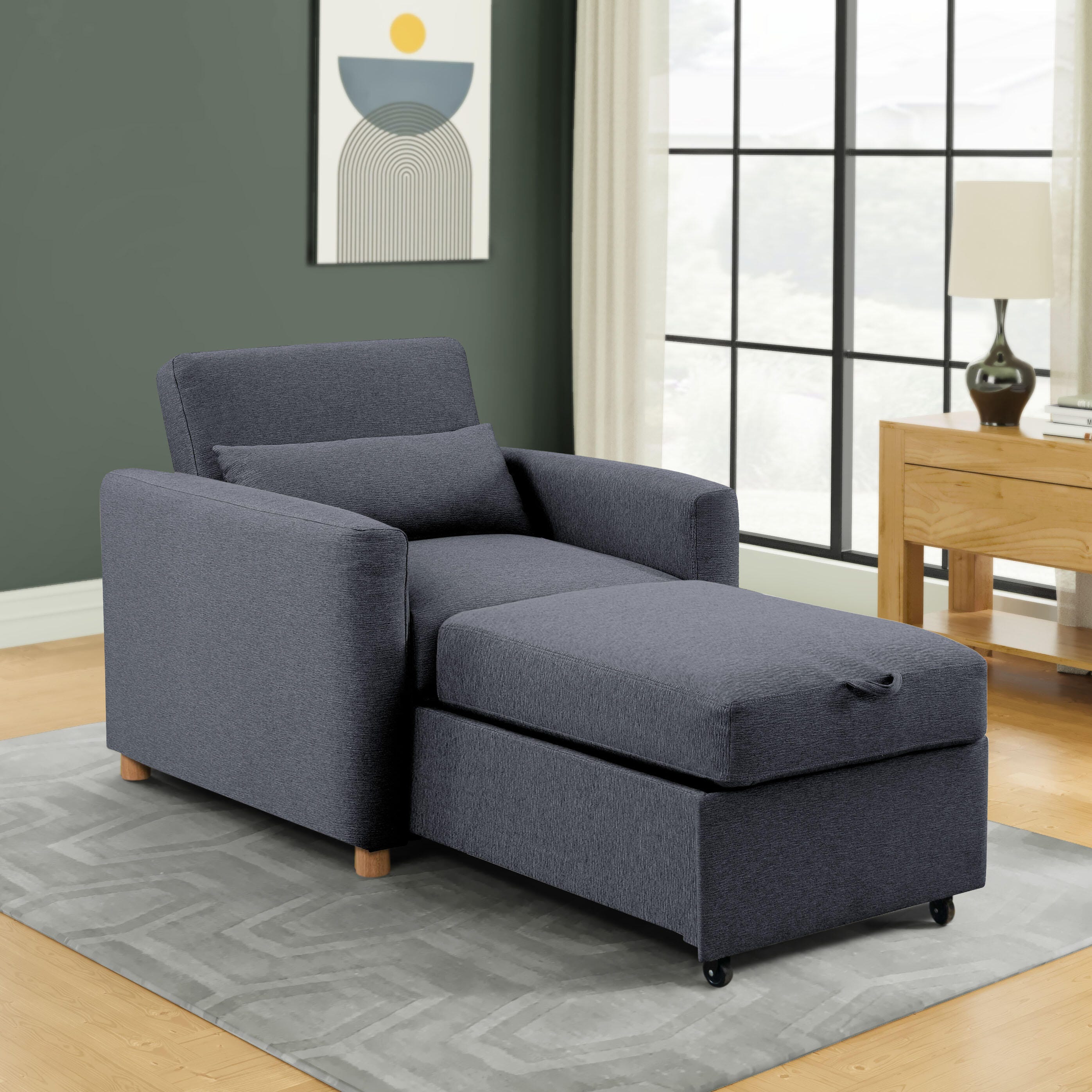Click here for Serta Connor Single Sleeper Chair  Navy prices